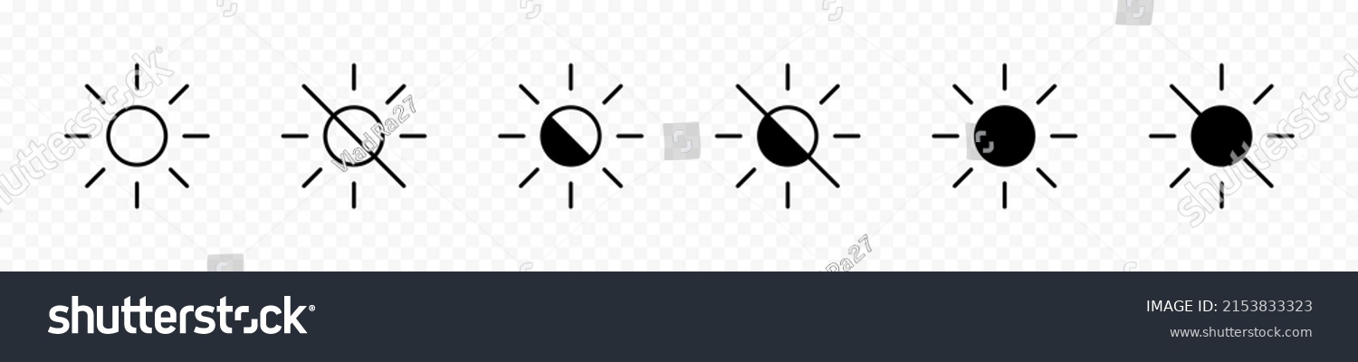 Screen Brightness Control Brightness Level Device Stock Vector (Royalty ...