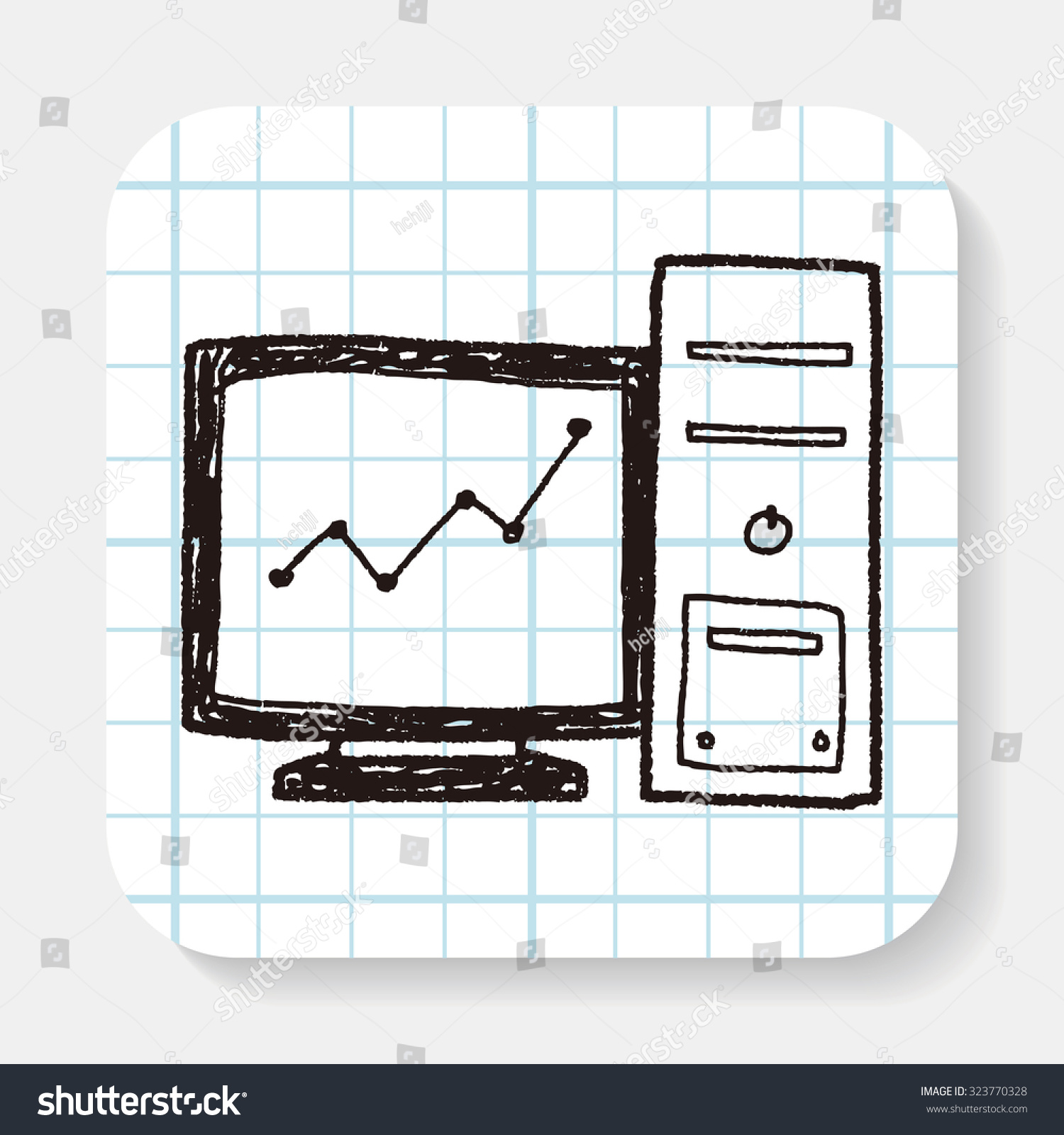 Screen Chart Doodle Stock Vector (Royalty Free) 323770328 | Shutterstock