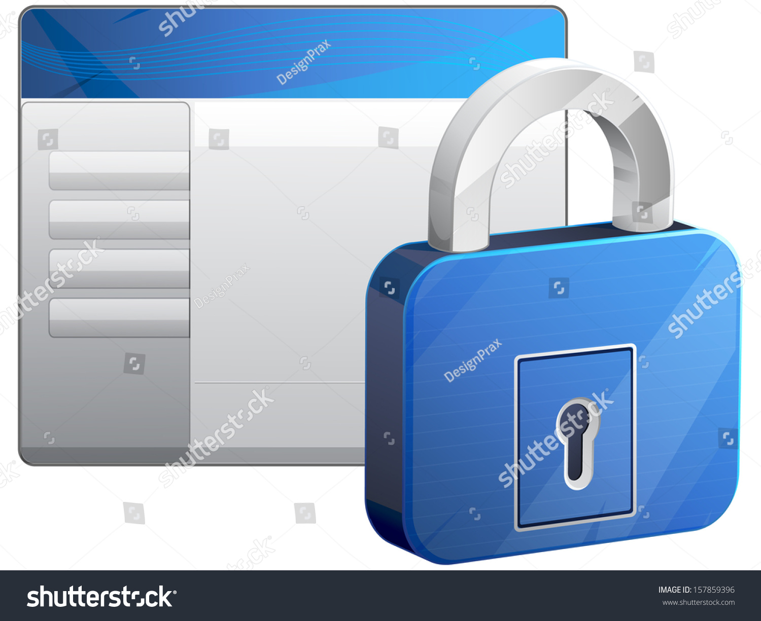 Screen Lock Illustration Stock Vector (Royalty Free) 157859396 ...