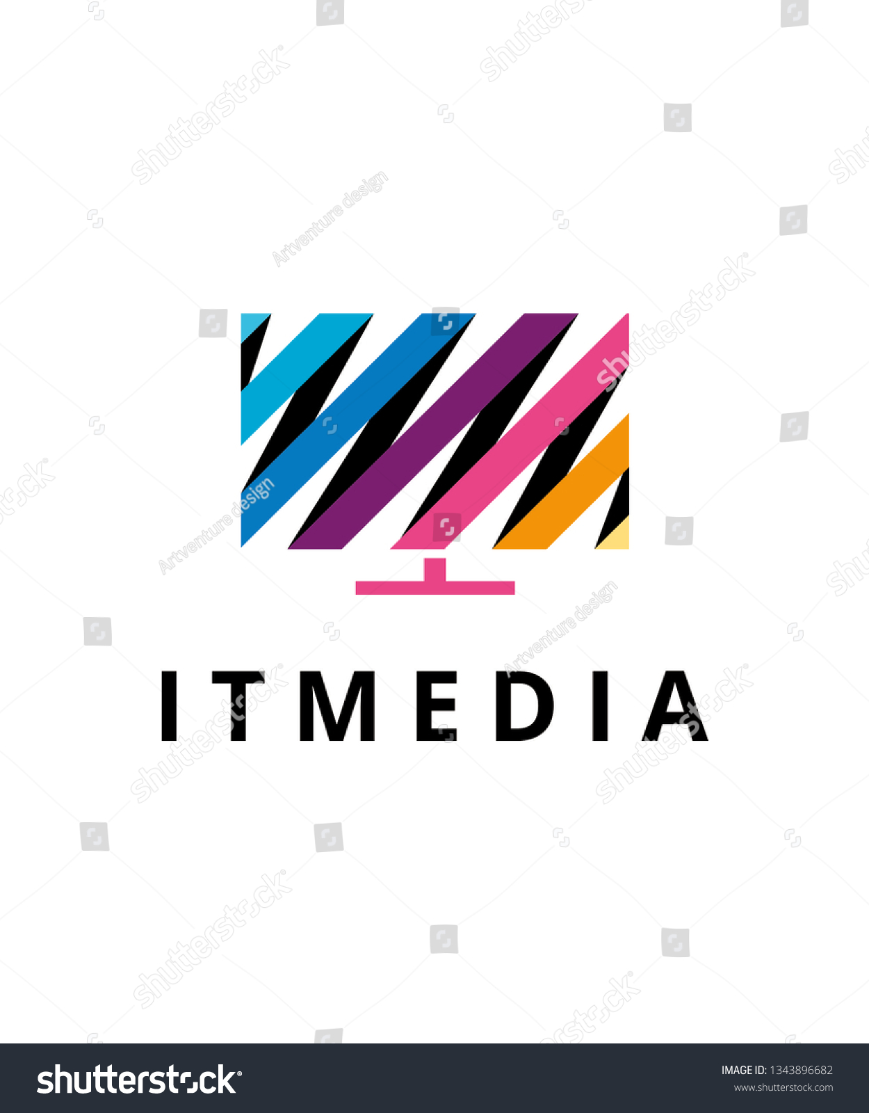 Screen Logo Inspiration Stock Vector (Royalty Free) 1343896682