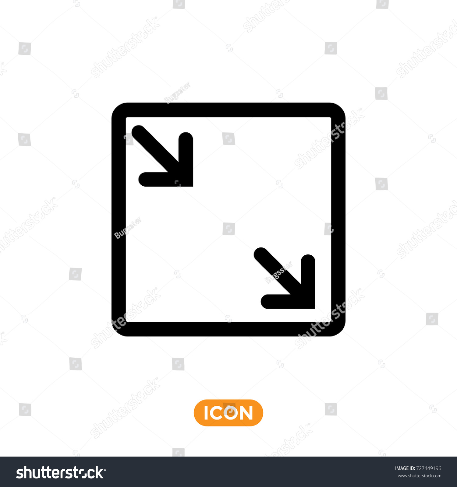 Screen Mode Symbol Full Screen Vector Stock Vector (Royalty Free ...