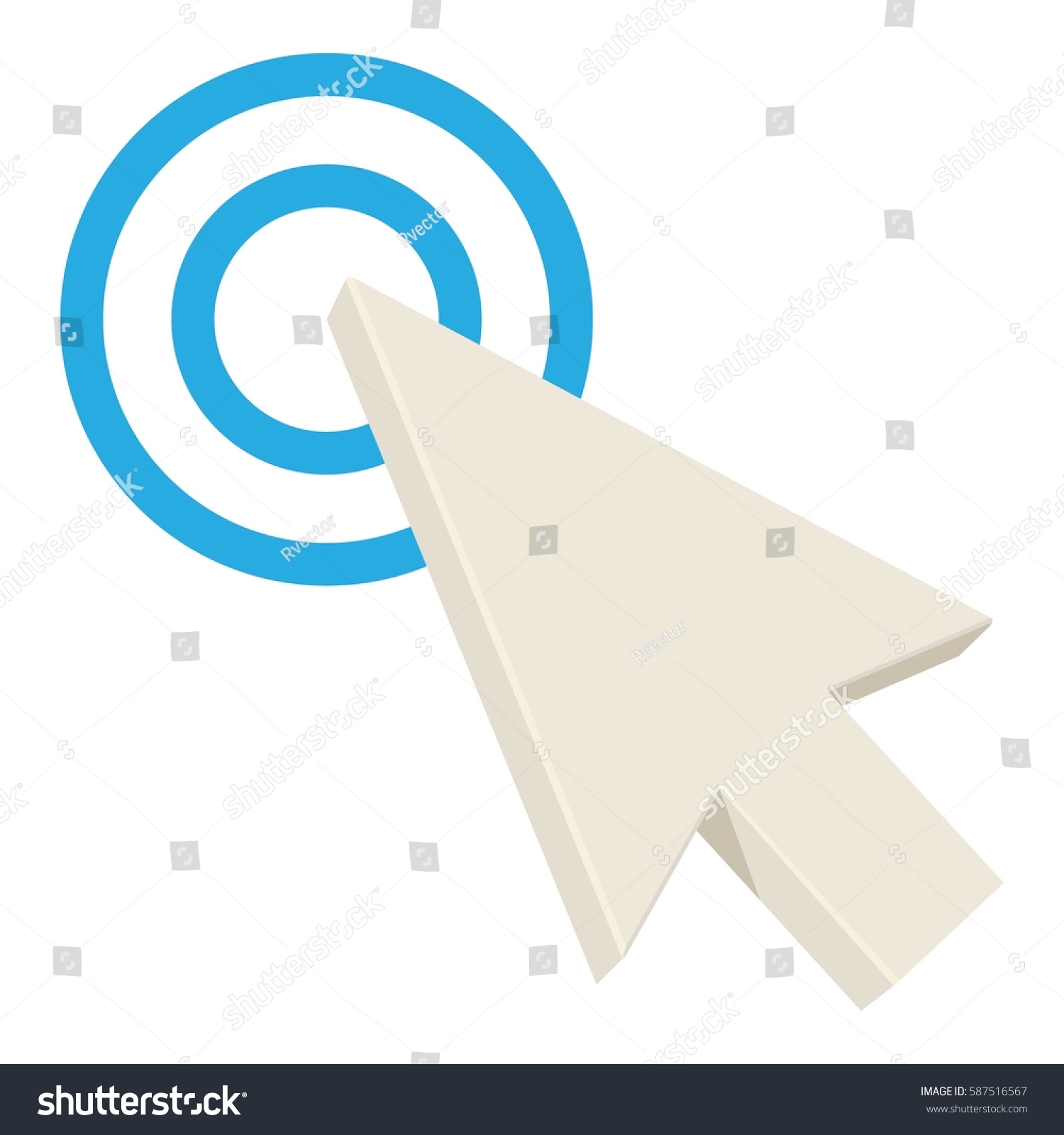 Screen Pointer Icon Cartoon Illustration Screen Stock Vector (Royalty ...