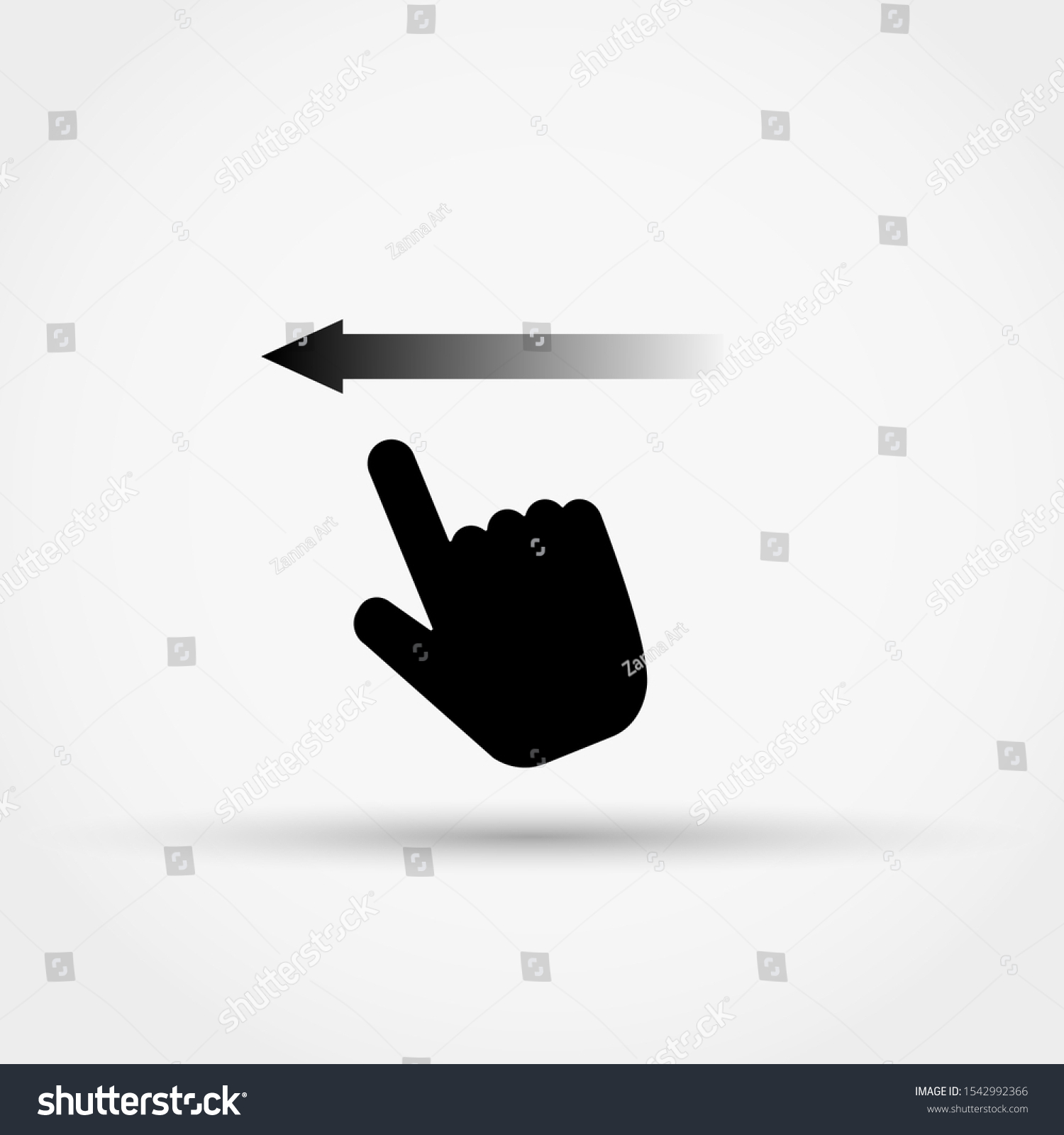 Screen Swipe Left Vector Illustration Stock Vector (Royalty Free ...