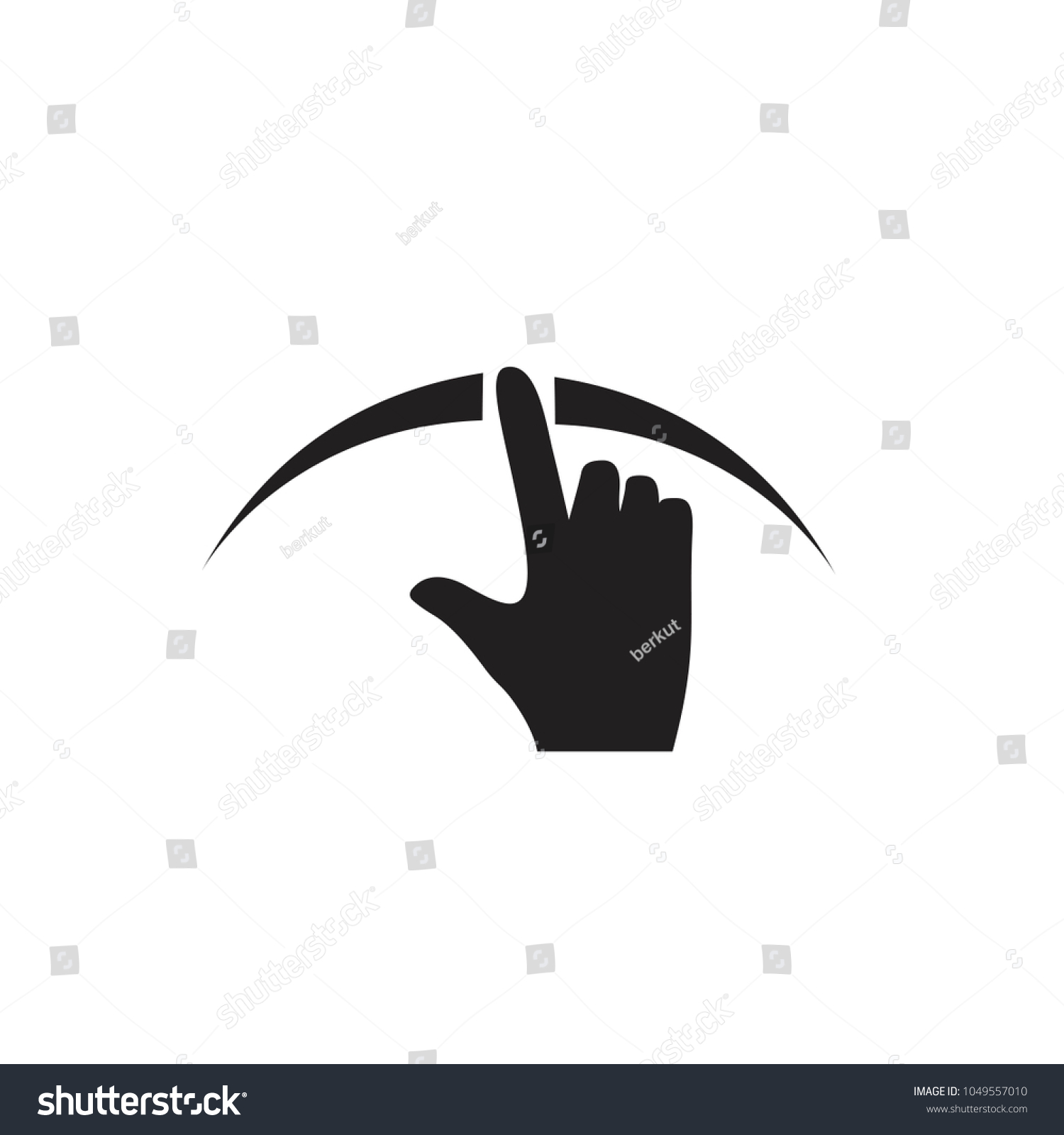Screen Swipe Vector Illustration Stock Vector (Royalty Free) 1049557010 ...