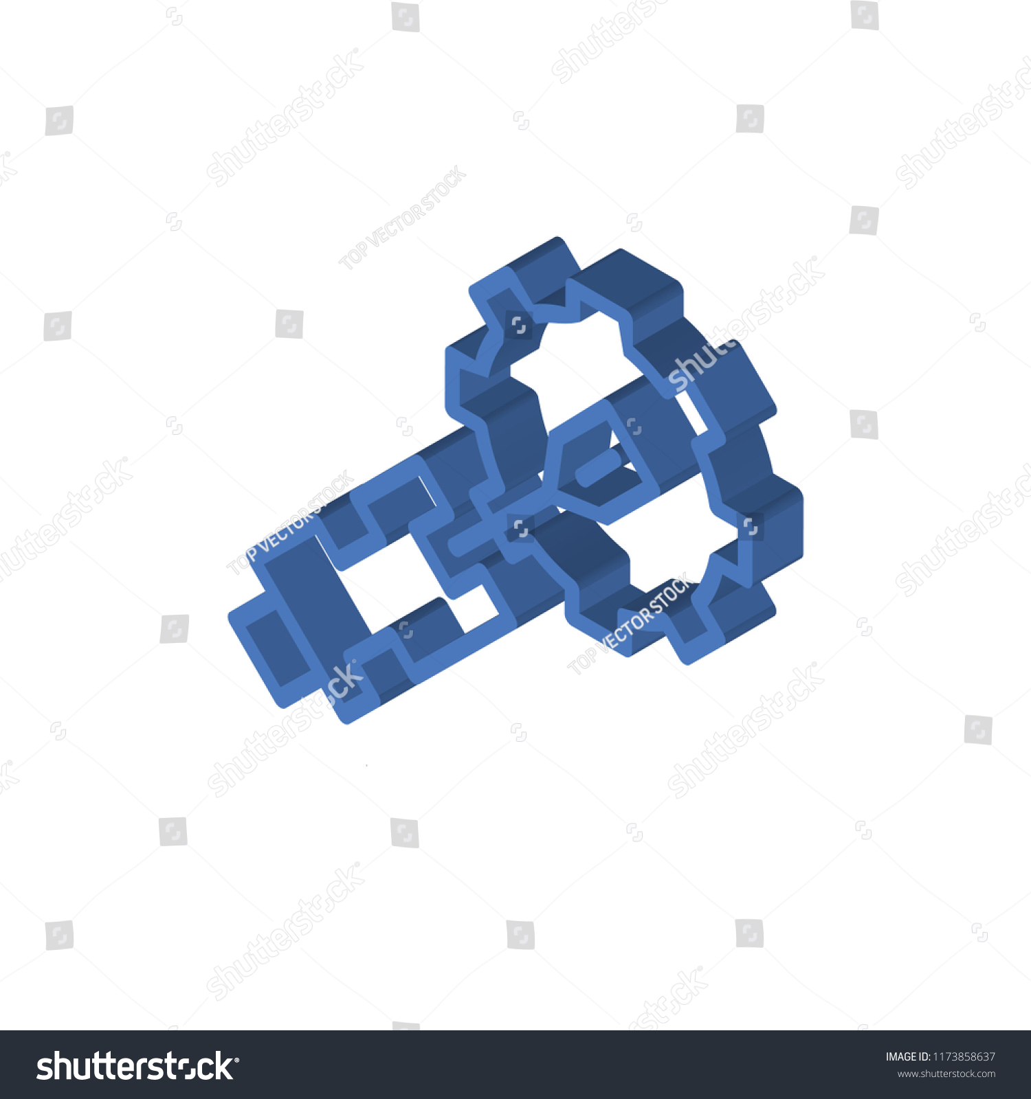 Screwdriver Isometric Left Top View 3d Stock Vector (Royalty Free ...