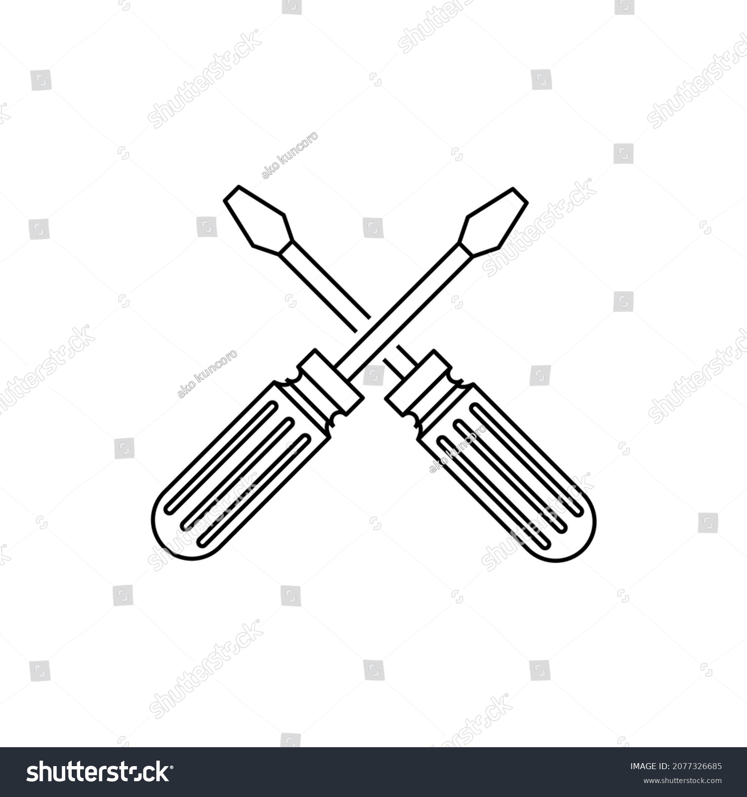 Screwdriver Logo Design Abstract Good Stock Vector (Royalty Free ...
