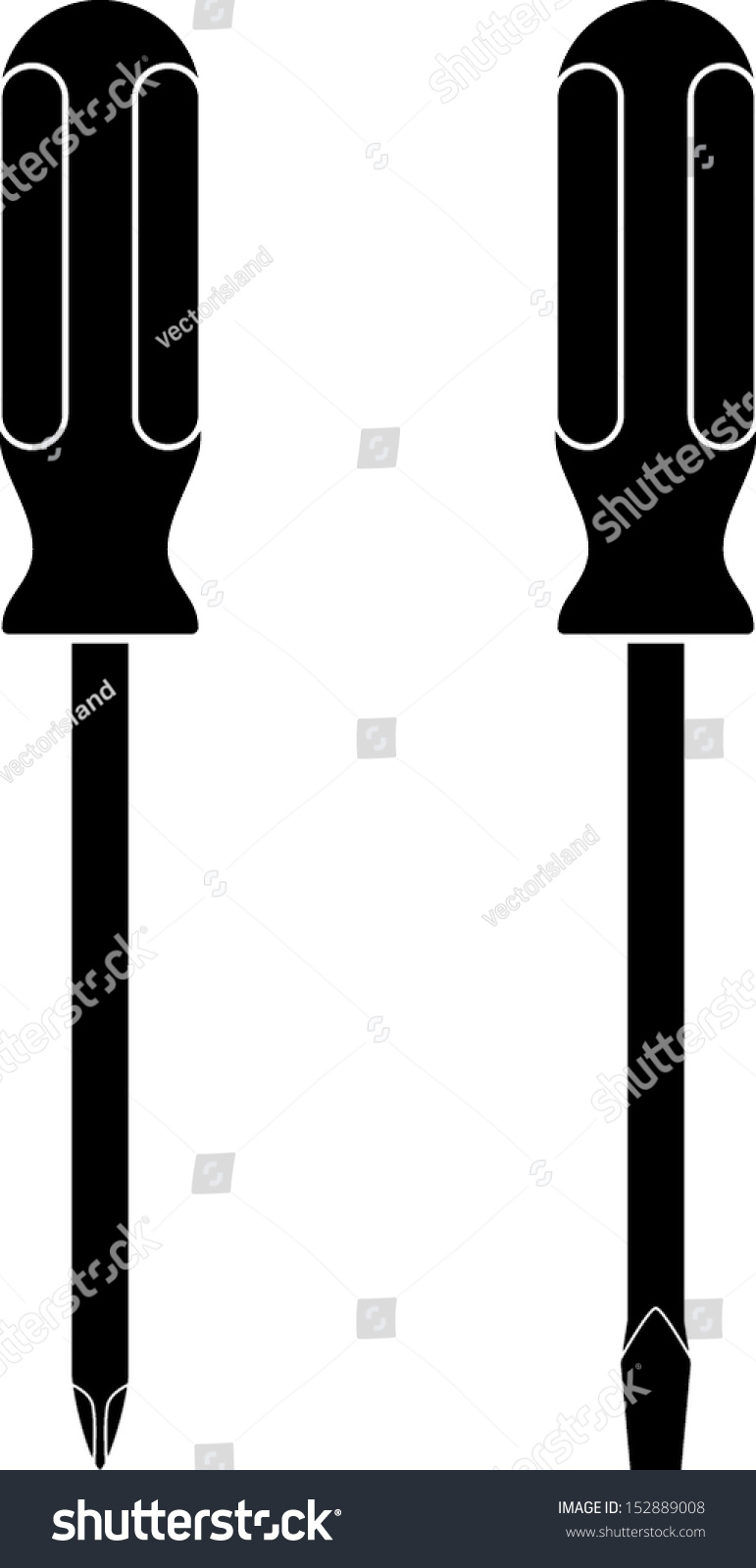 Screwdrivers Symbols Stock Vector (Royalty Free) 152889008