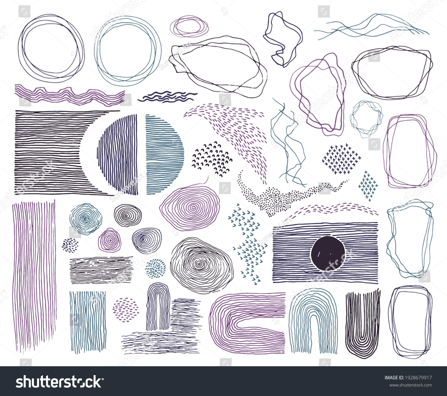 Scribble Frames Lines Dots Texture Backgrounds Stock Vector (Royalty ...