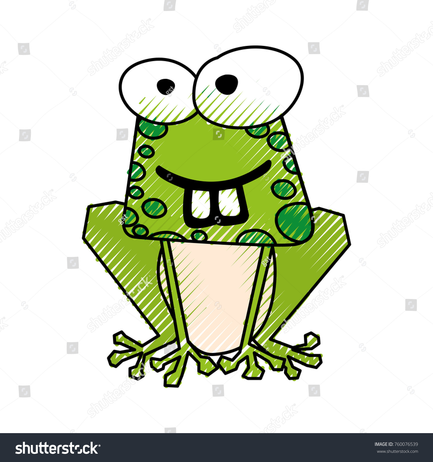 Scribble Funny Toad Cartoon Stock Vector (Royalty Free) 760076539 ...
