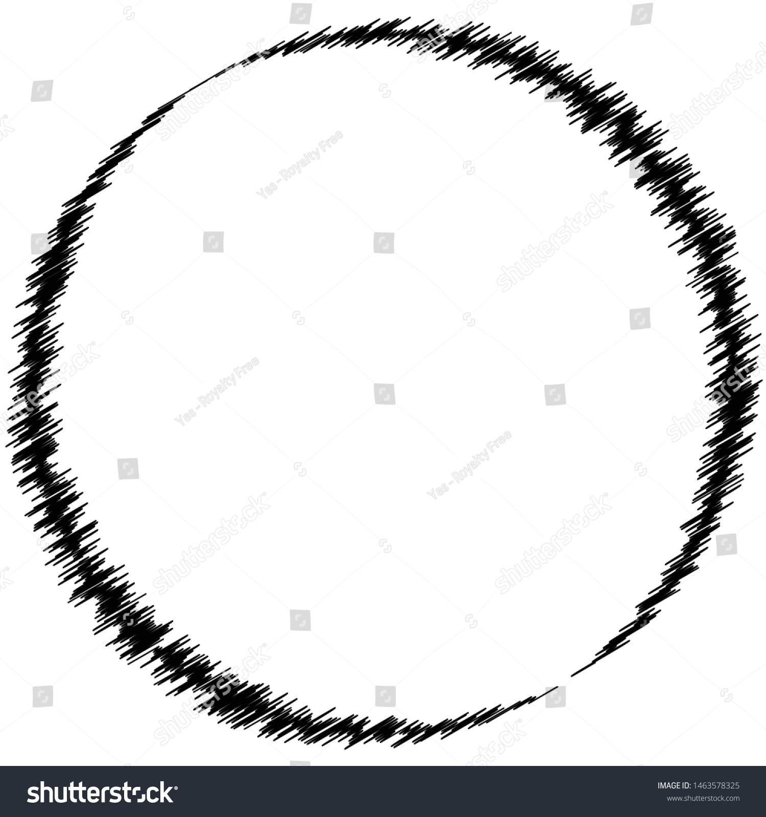 Scribble Sketch Circle Sketchy Circular Shape Stock Vector (Royalty ...