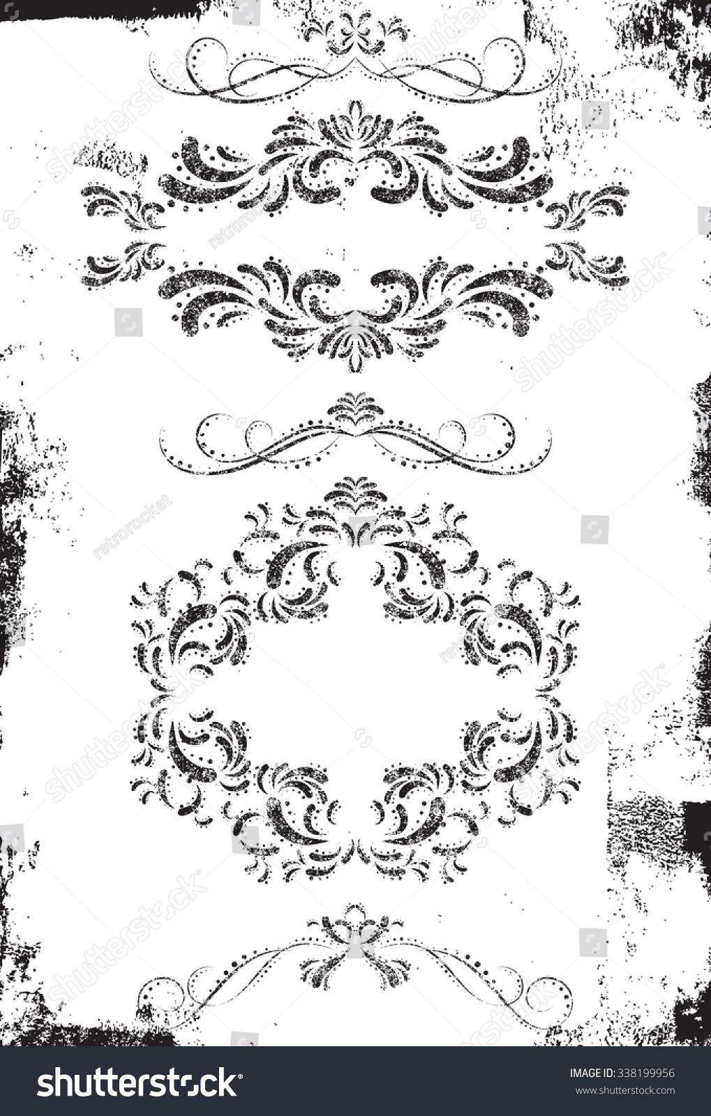 Scroll Design Elements Decorative Scroll Work: vector de stock (libre ...