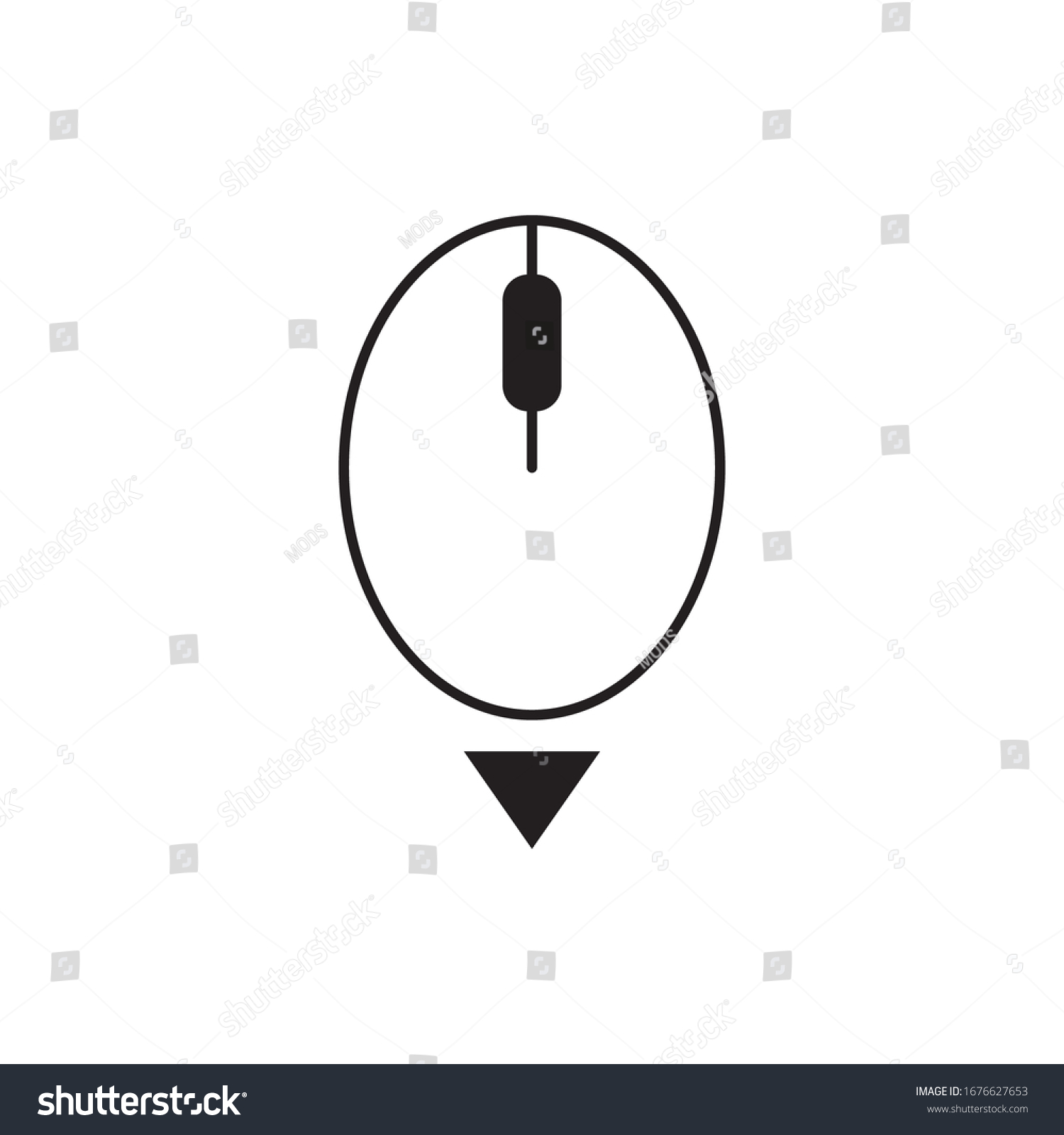 Scroll Down Icon Vector Scrolling Mouse Stock Vector (Royalty Free ...