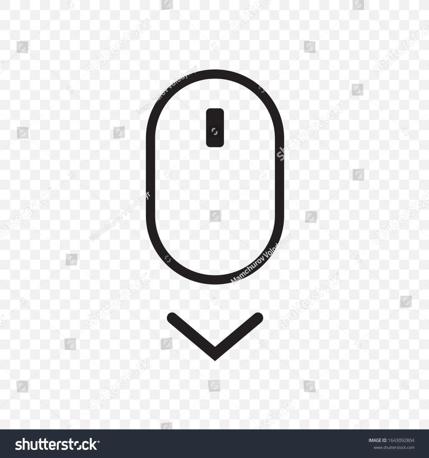 Scroll Down Icon Vector Scrolling Symbol Stock Vector (Royalty Free ...