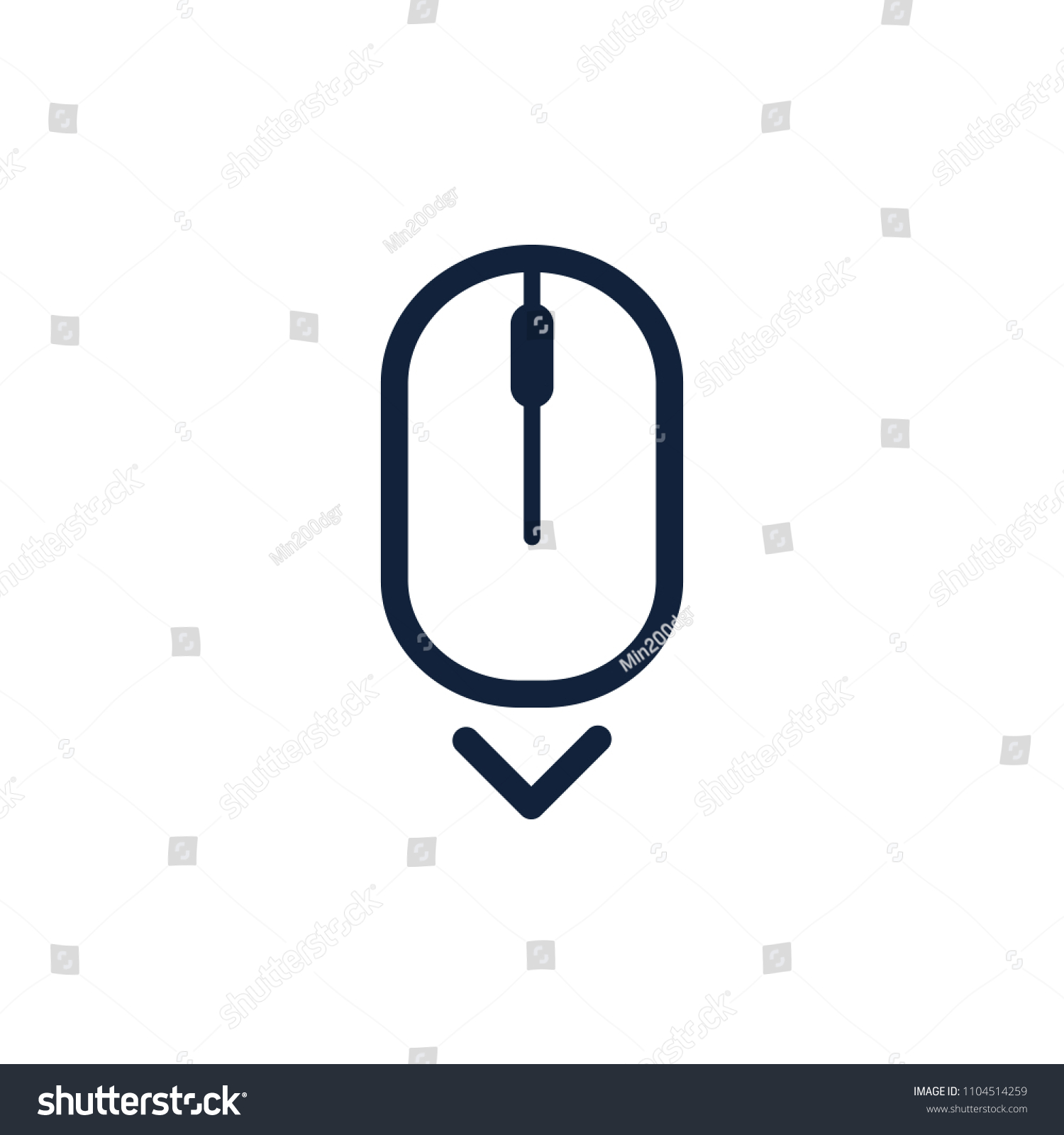 Scroll Down Computer Mouse Icon Symbol Stock Vector (Royalty Free ...