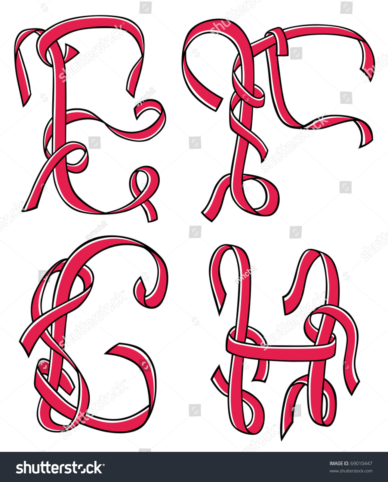 Scroll Font Easy Change Colors Stock Vector (Royalty Free) 69010447 ...