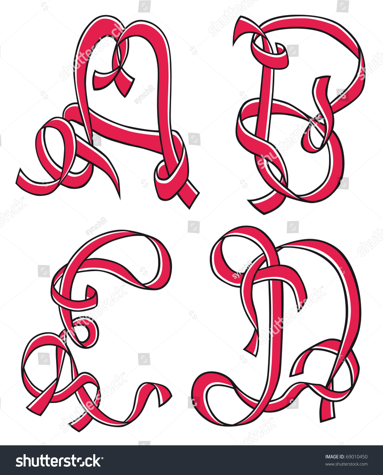 Scroll Font Easy Change Colors Stock Vector (Royalty Free) 69010450