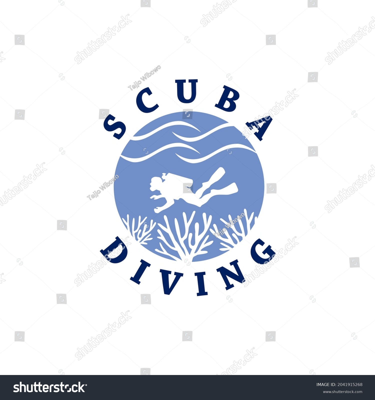 Scuba Diving Logo Design Image Underwater Stock Vector (Royalty Free ...