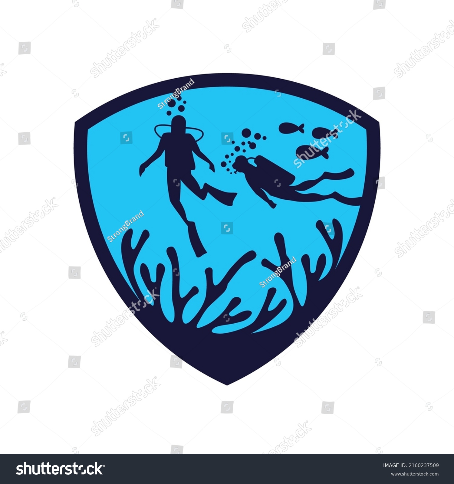 Scuba Diving Vector Logo Template Diver Stock Vector (Royalty Free ...