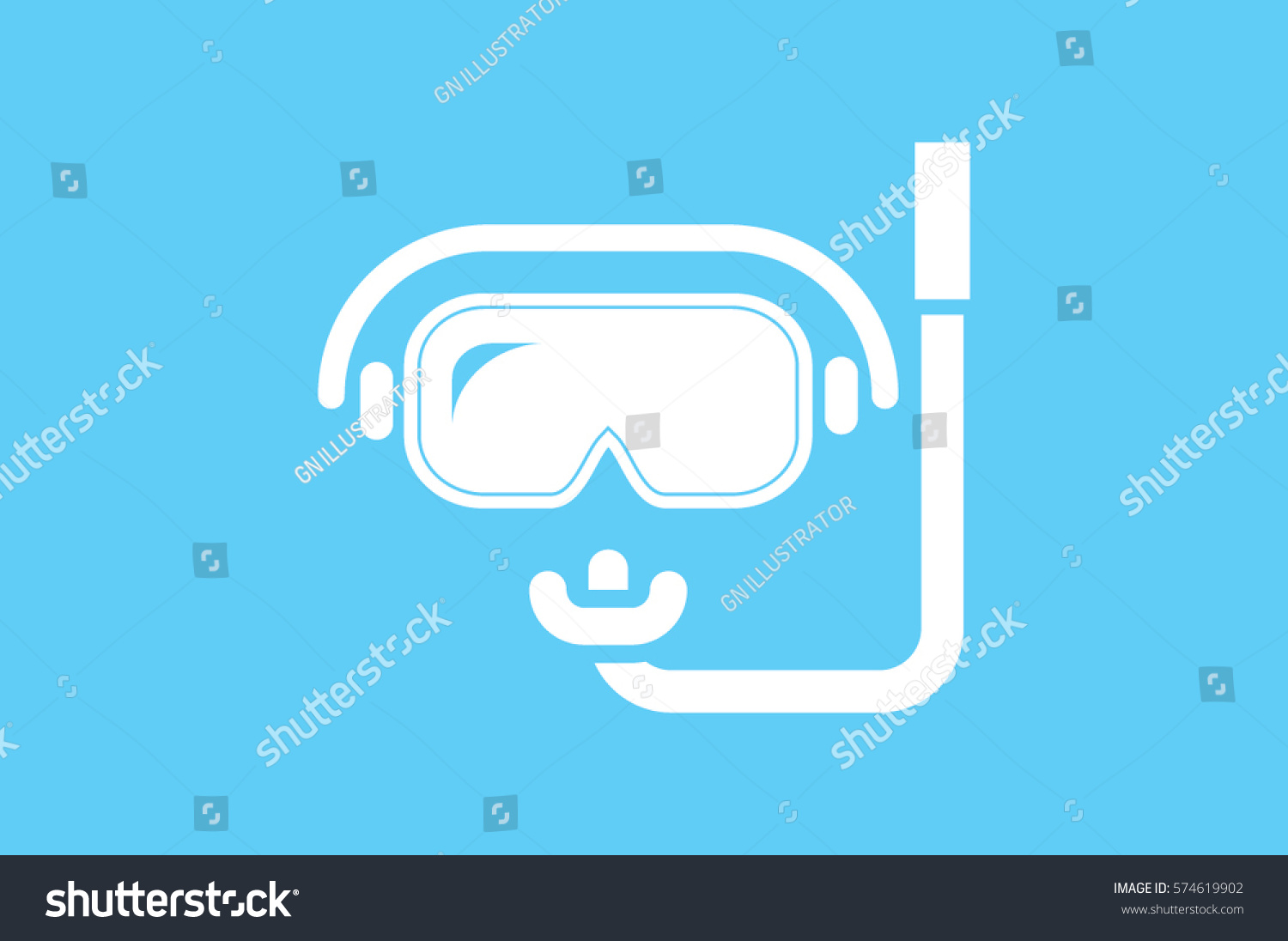 Scuba Mask Icon Vector Illustration Stock Vector (Royalty Free ...