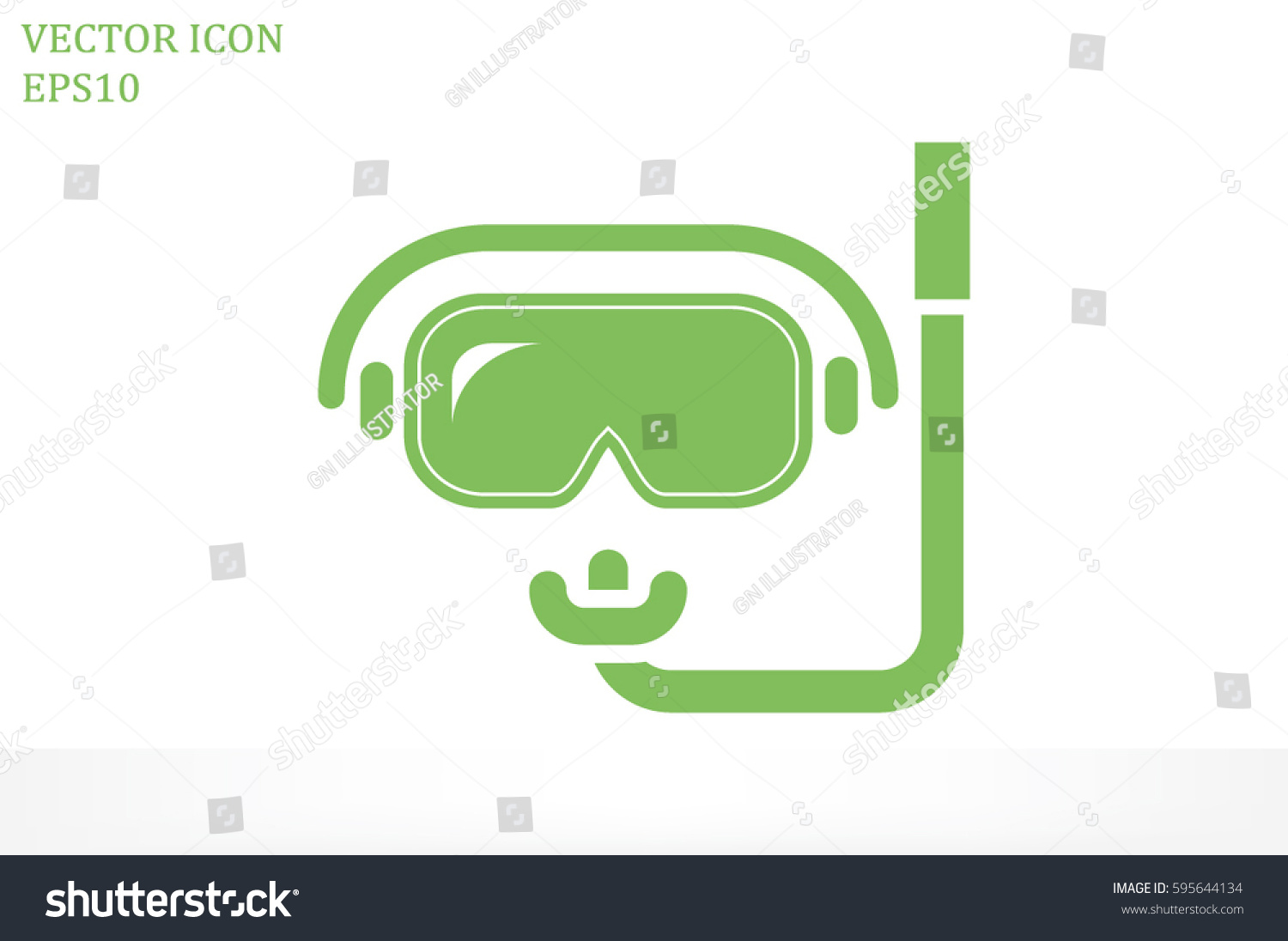 Scuba Mask Icon Vector Illustration Stock Vector (Royalty Free ...