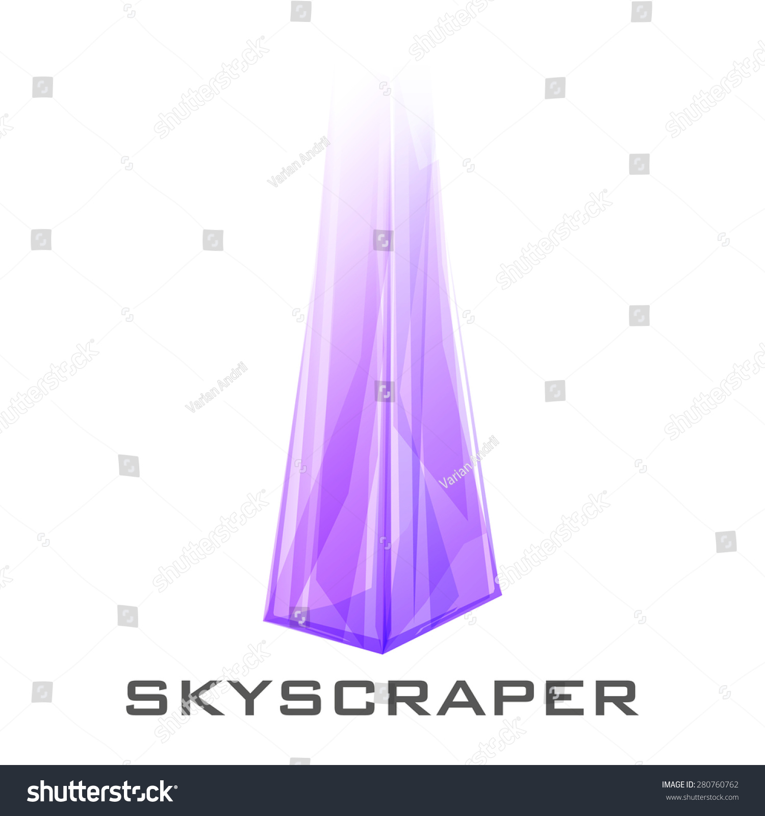 Scyscraper Logo Icon Isolated Vector Illustration Stock Vector (Royalty ...