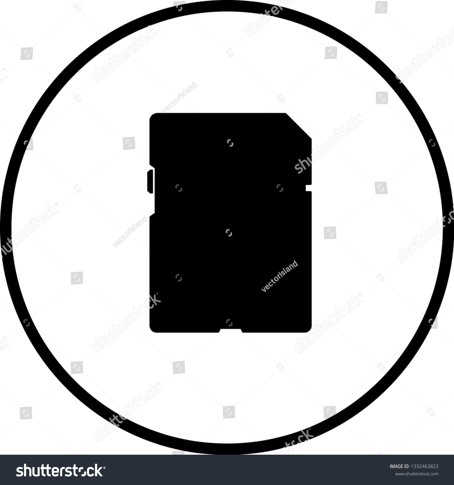 Sd Card Symbol Stock Vector (Royalty Free) 1332463823