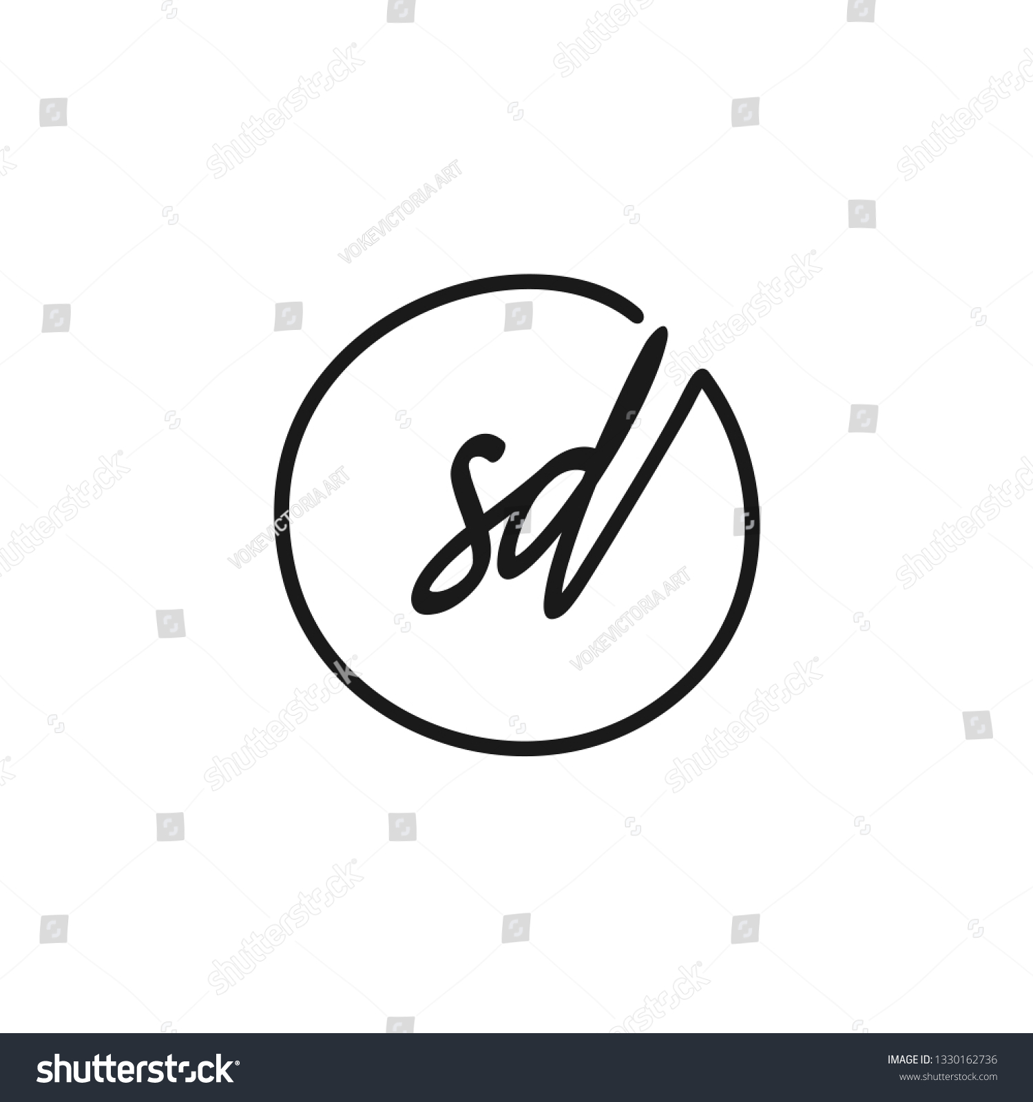 Sd Initial Signature Logo Handwriting Logo Stock Vector (Royalty Free ...