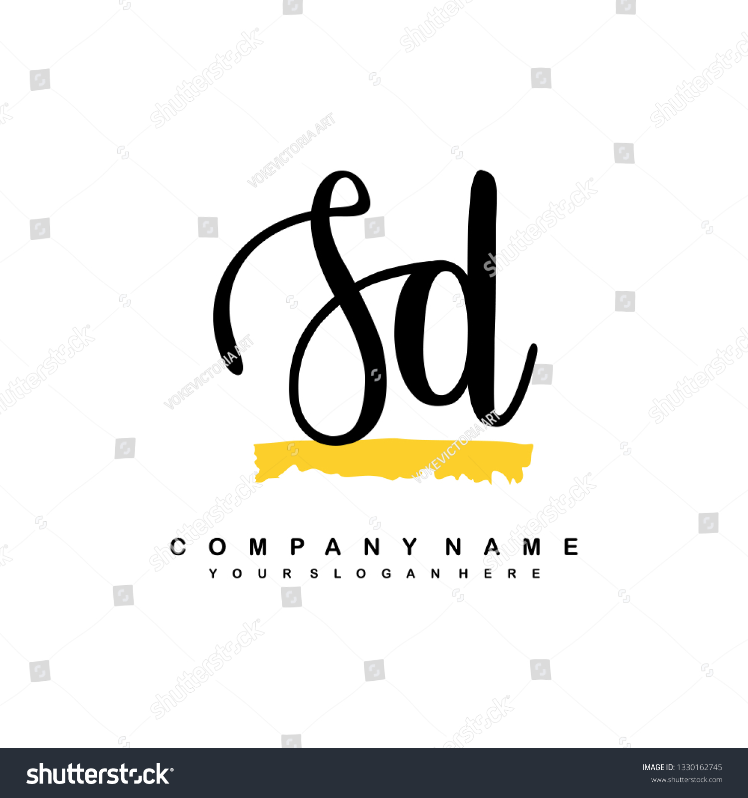 Sd Initial Signature Logo Handwriting Logo Stock Vector (Royalty Free ...