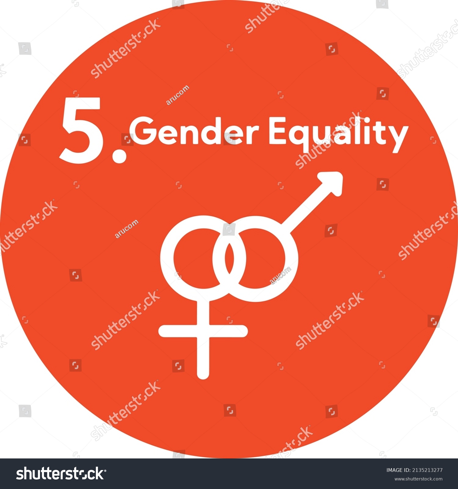Sdgs 5gender Equality Round Icon Stock Vector (Royalty Free) 2135213277 ...