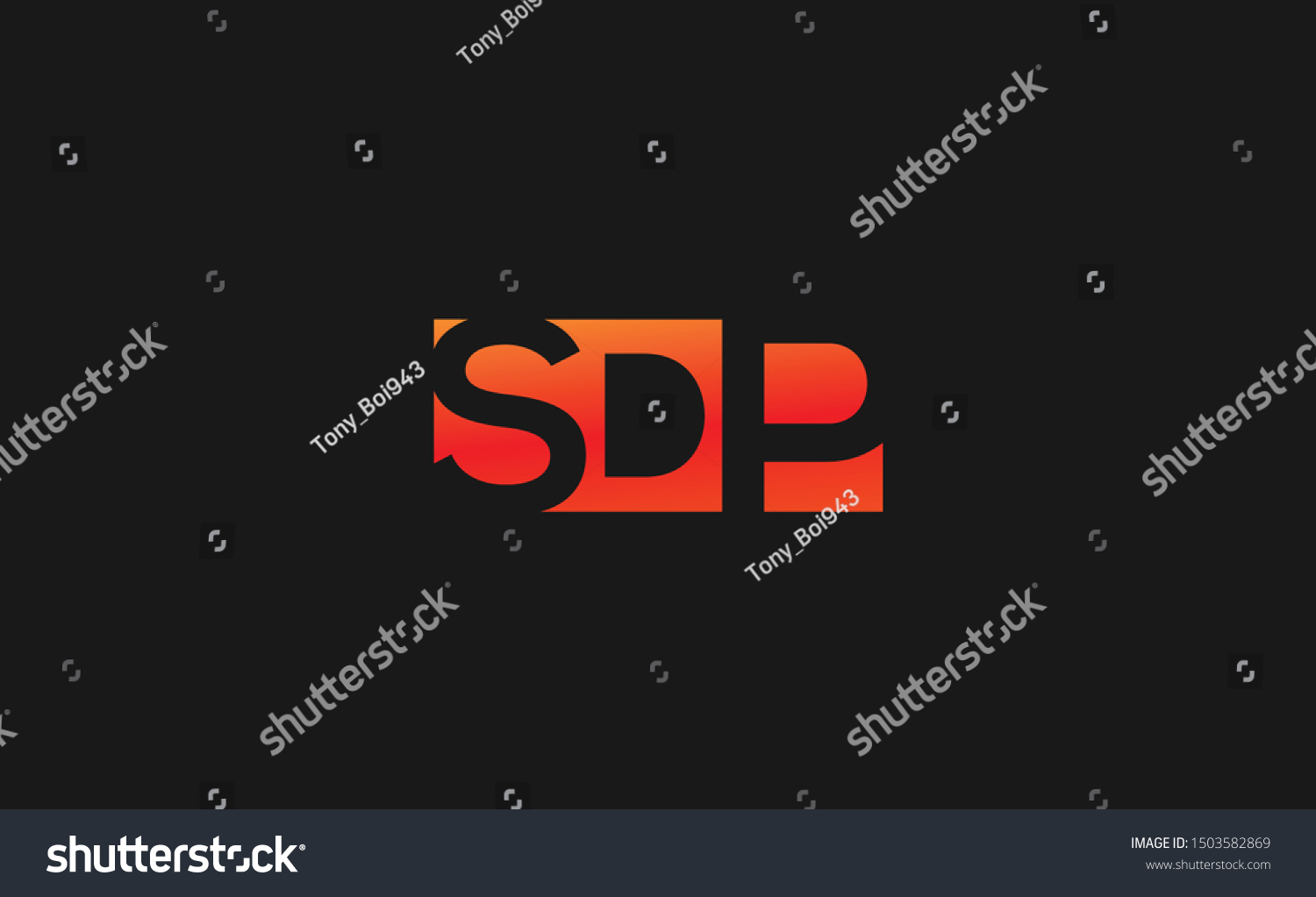Sdp Letter Logo Design Template Vector Stock Vector (Royalty Free ...