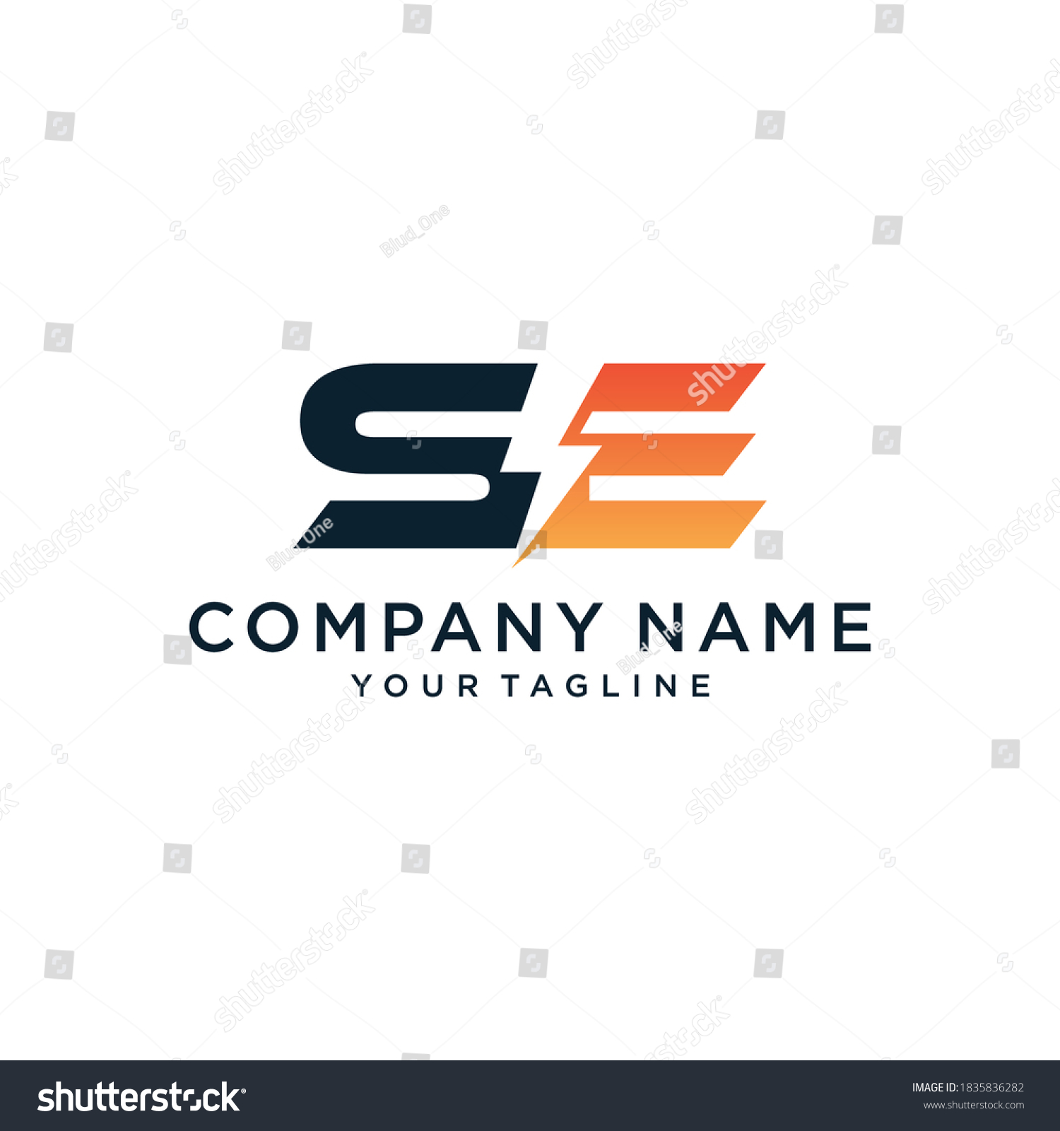 Se Energy Modern Logo Design Templateillustration Stock Vector (Royalty ...