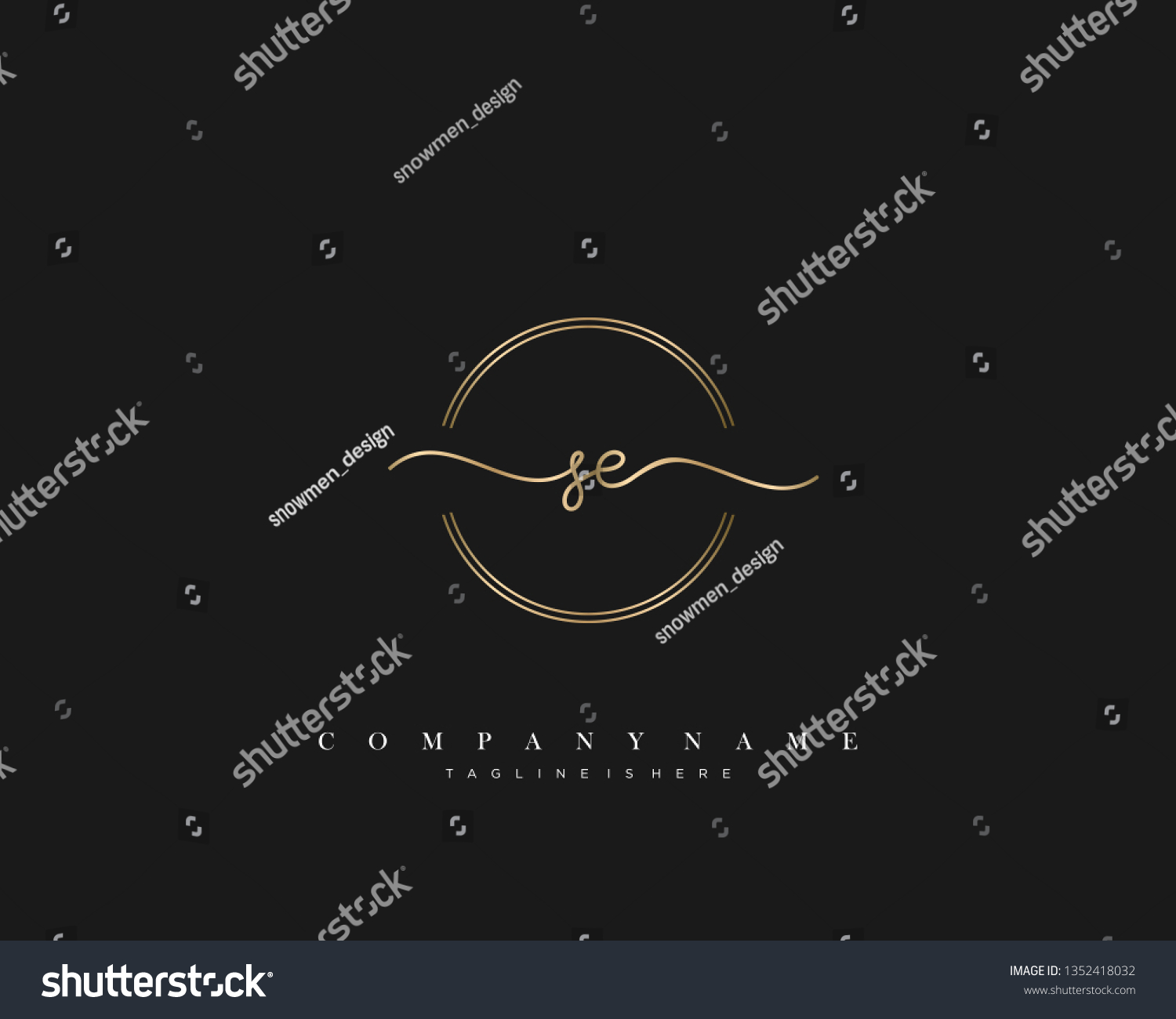 Se Initial Handwriting Logo Template Vector Stock Vector (Royalty Free ...