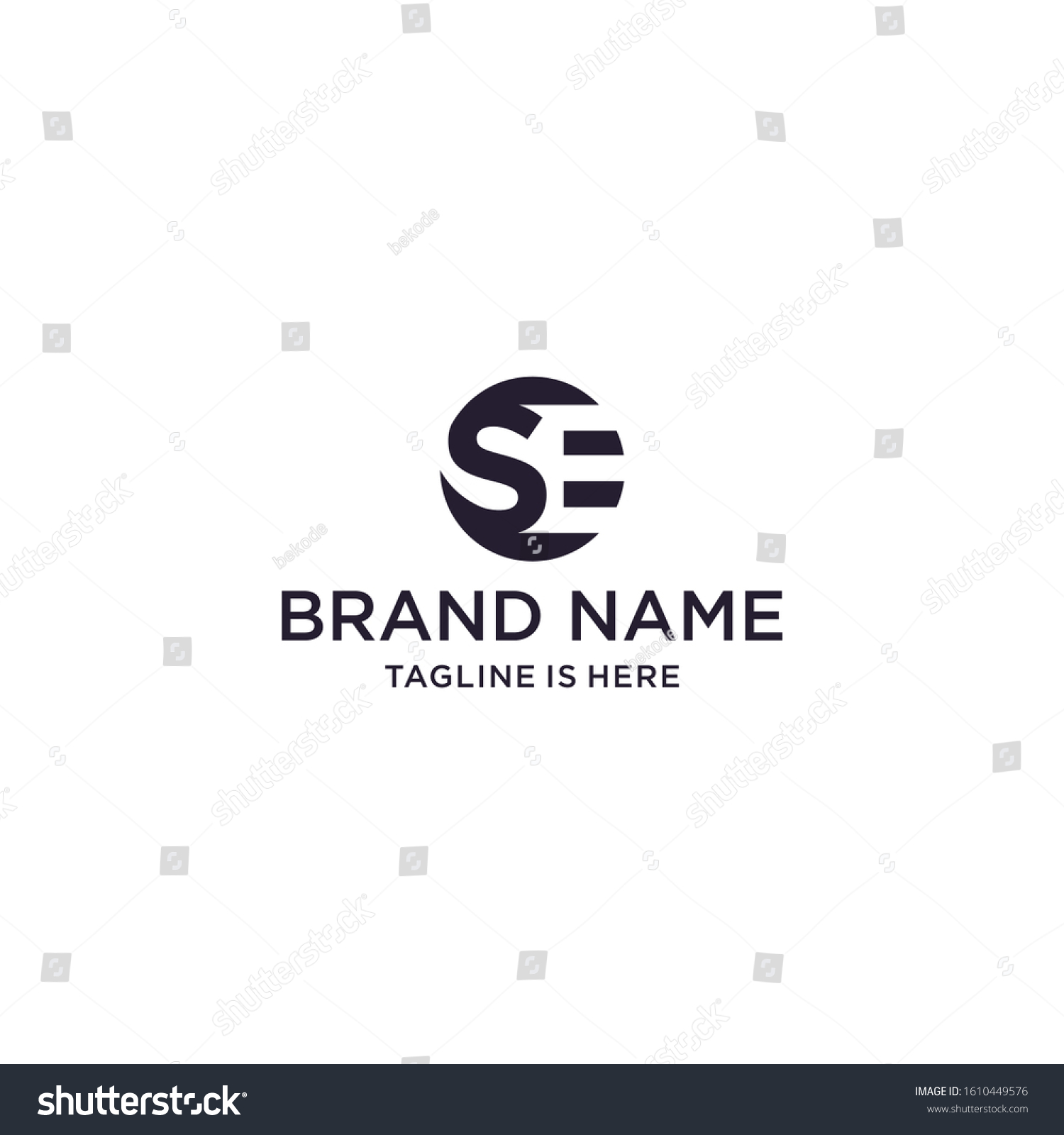 Se Vector Logo Initial Letter Design Stock Vector (Royalty Free ...