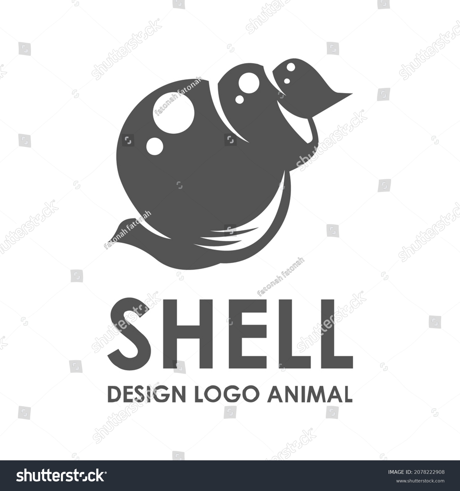 Sea Animals Vector Logo Designshell Stock Vector (Royalty Free ...
