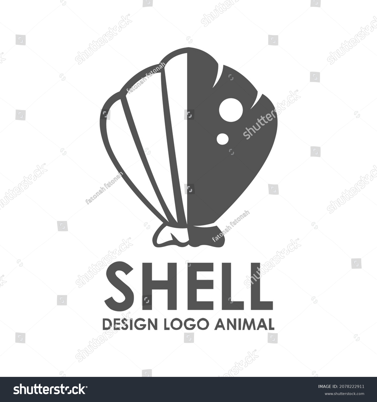 Sea Animals Vector Logo Designshell Stock Vector (Royalty Free ...