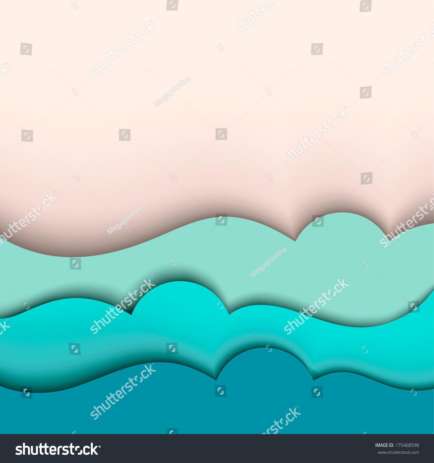Sea Background Vector Illustration Stock Vector (Royalty Free) 175468598