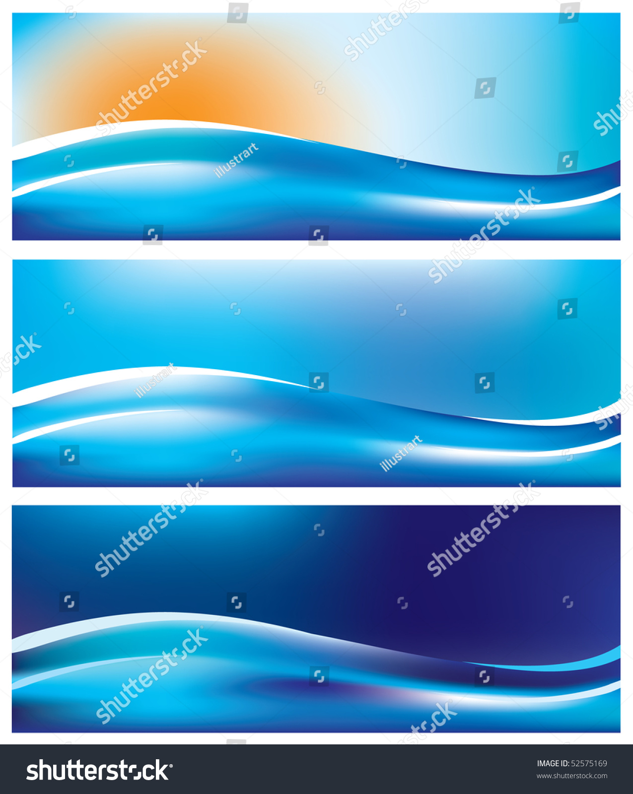 Sea Banners Stock Vector (royalty Free) 52575169 | Shutterstock