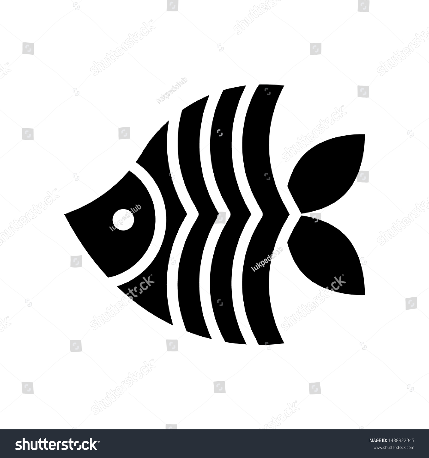 Sea Fish Vector Tropical Related Solid Stock Vector (Royalty Free ...