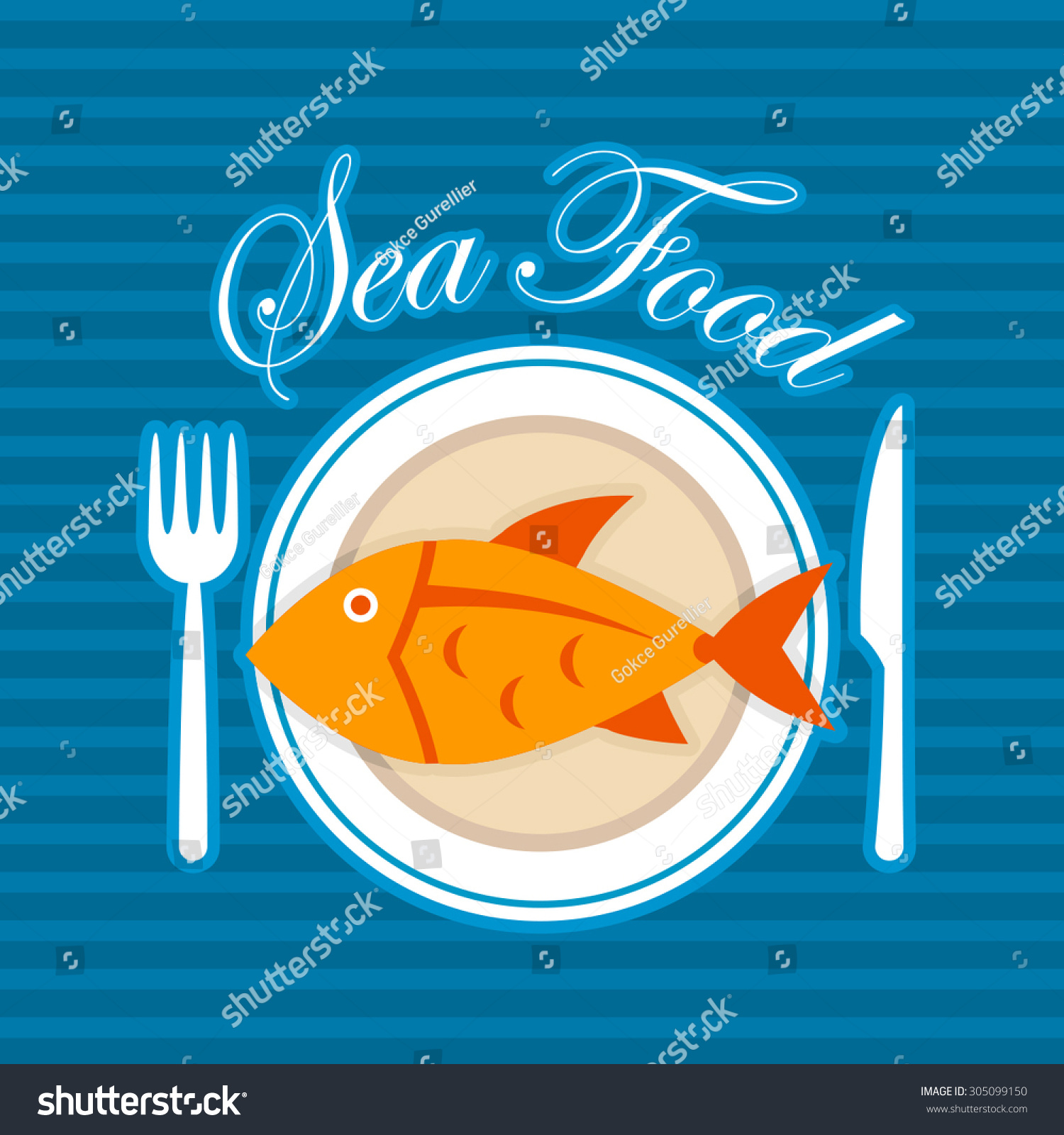 Sea Food Menu Background Stock Vector (Royalty Free) 305099150