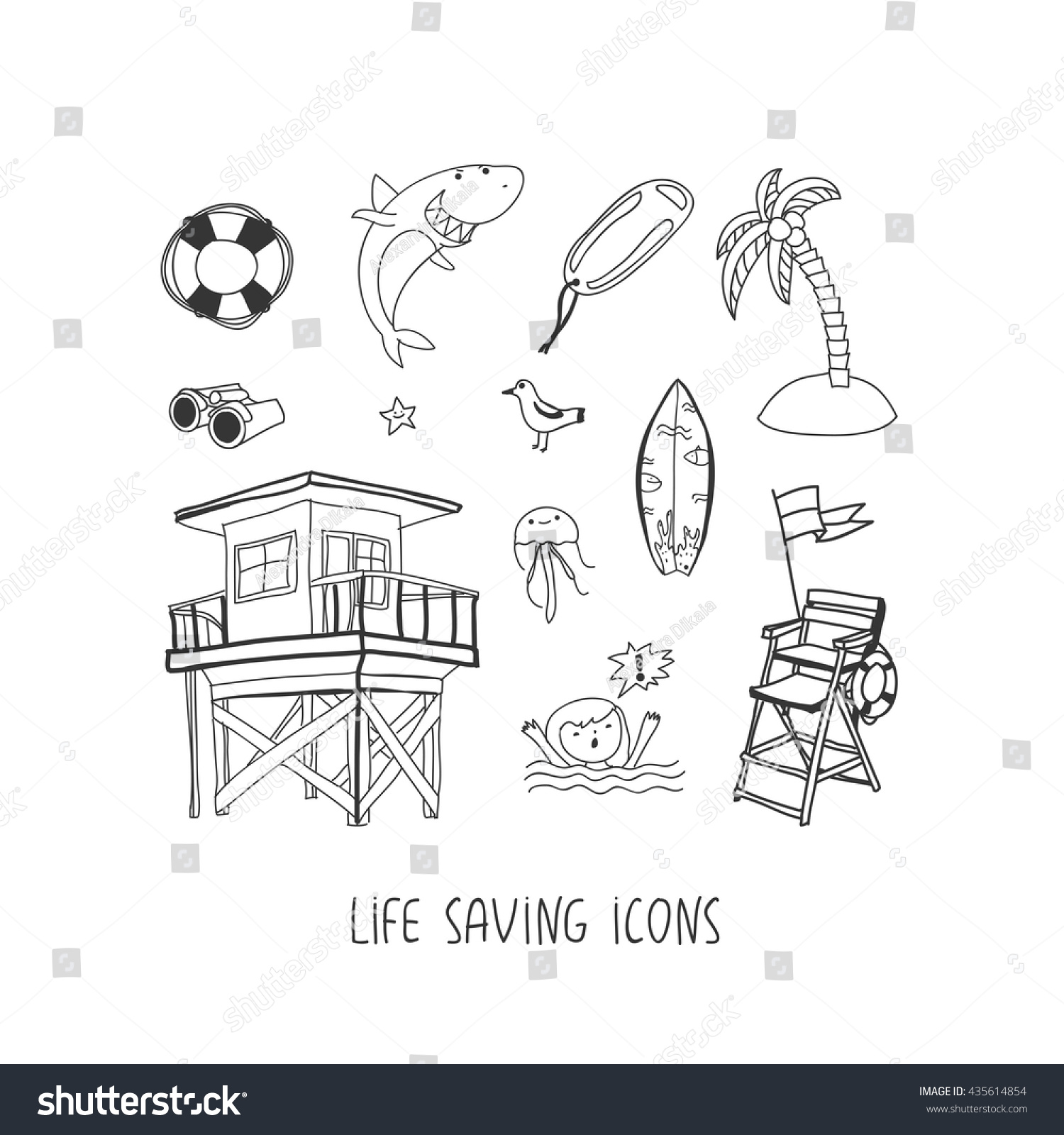 1.086 illustraties voor Lifeguard sketch: stockillustraties ...