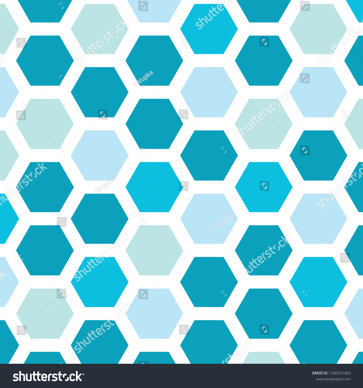 Sea Hexagon Mosaic Pattern Vector Illustration Stock Vector (Royalty ...