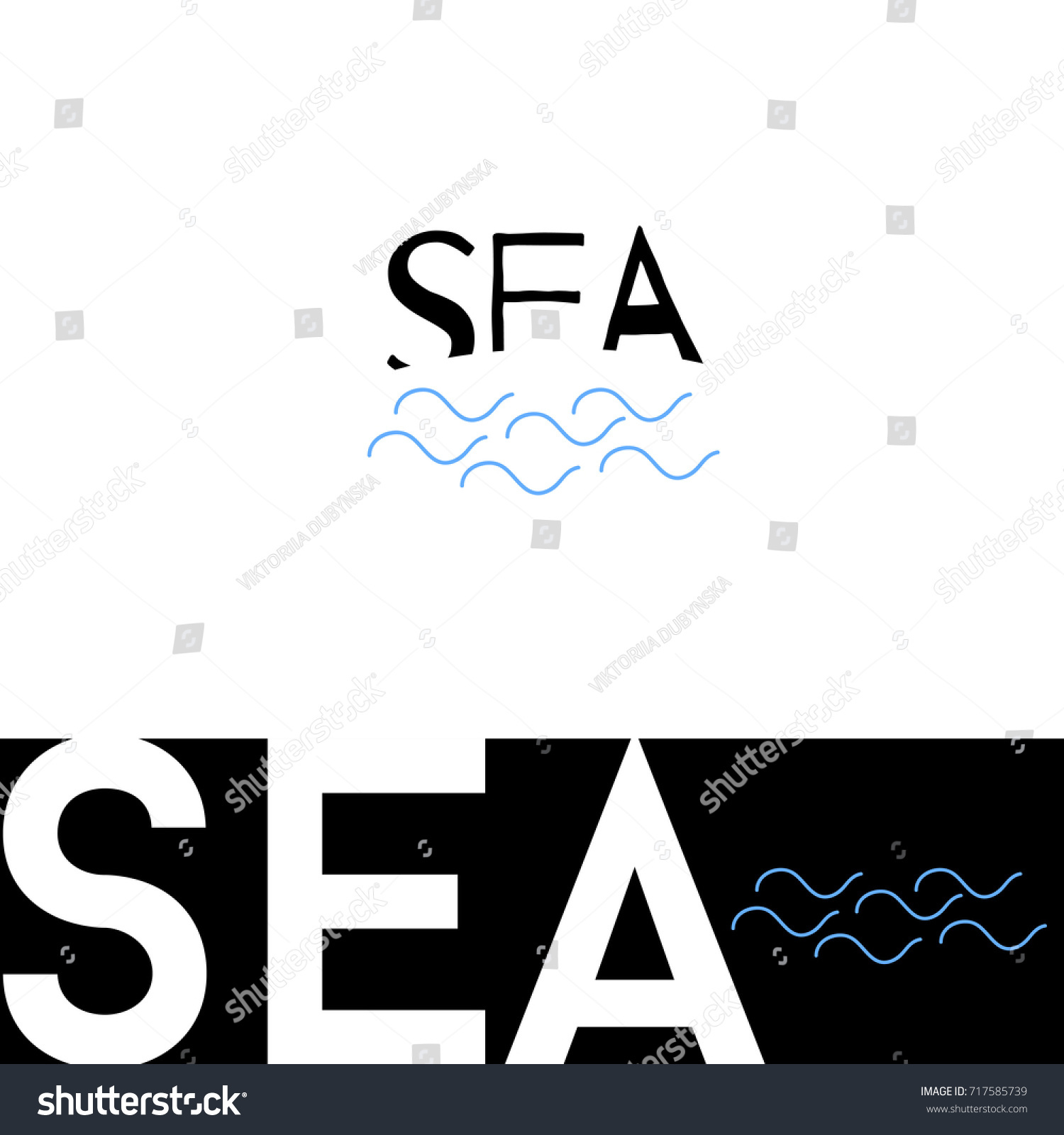 Sea Logo Stock Vector (Royalty Free) 717585739 | Shutterstock