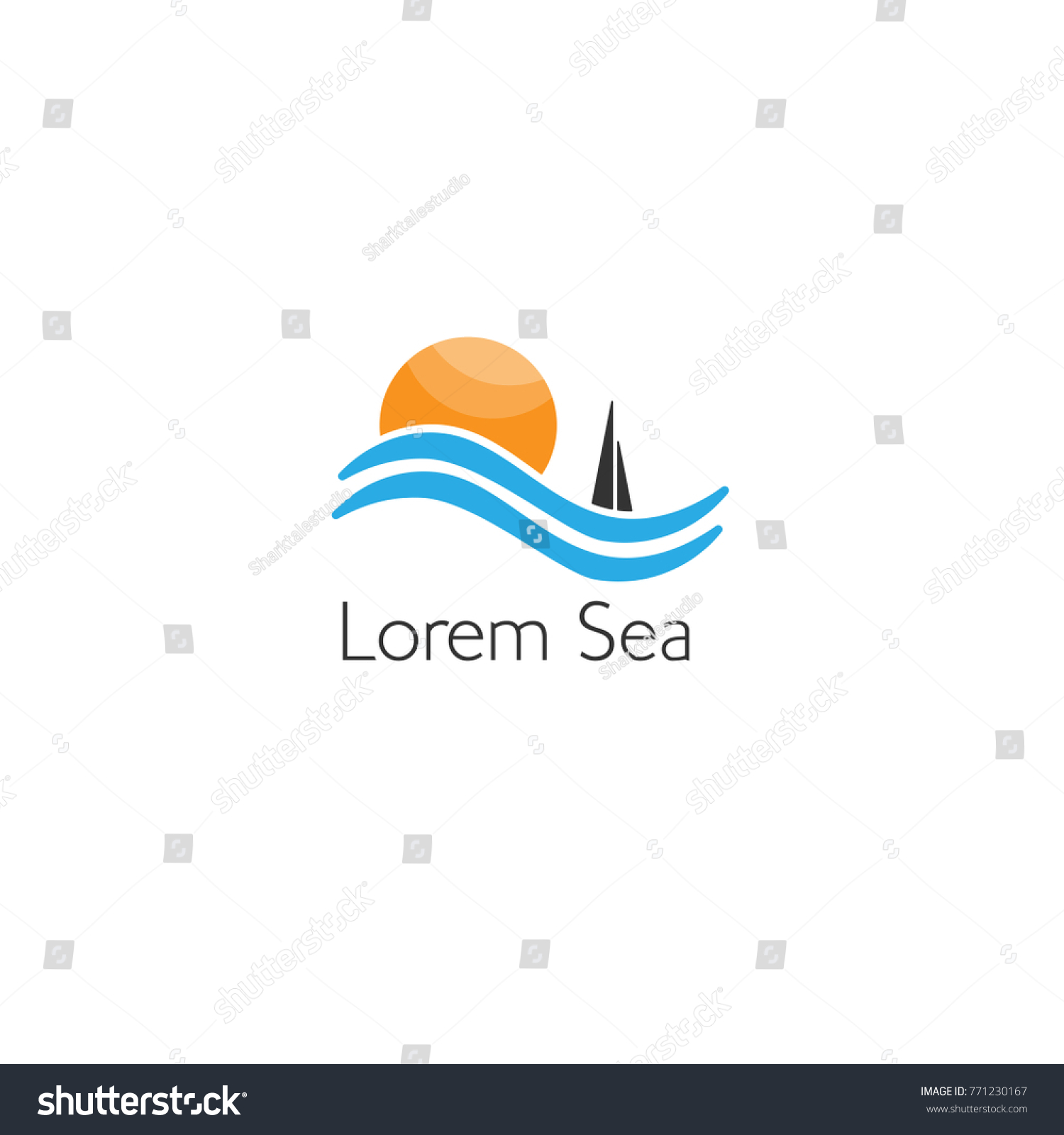Sea Logo Design Stock Vector (Royalty Free) 771230167 | Shutterstock