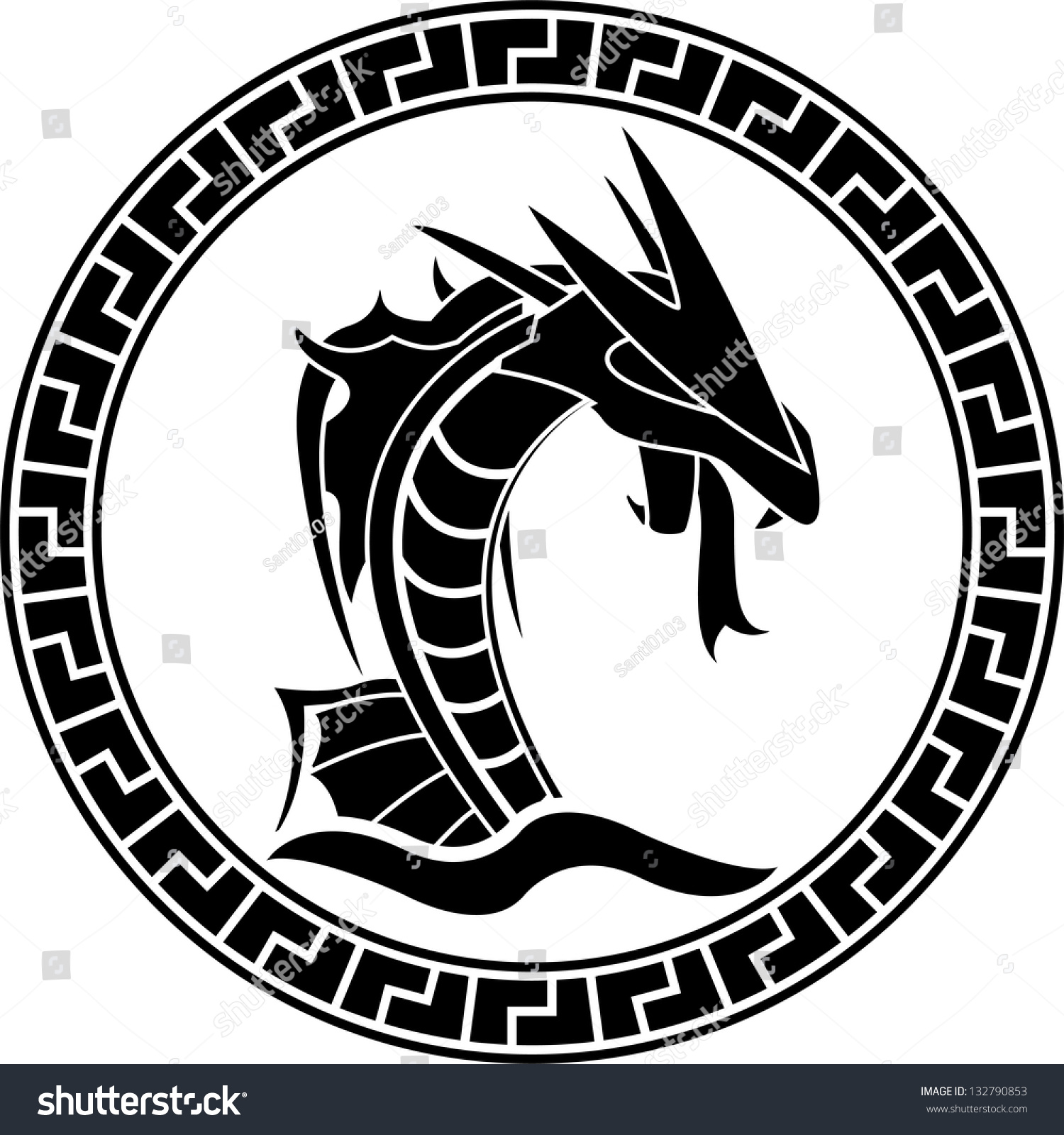 Sea Monster Second Variant Vector Illustration: เวกเตอร์สต็อก (ปลอดค่า ...