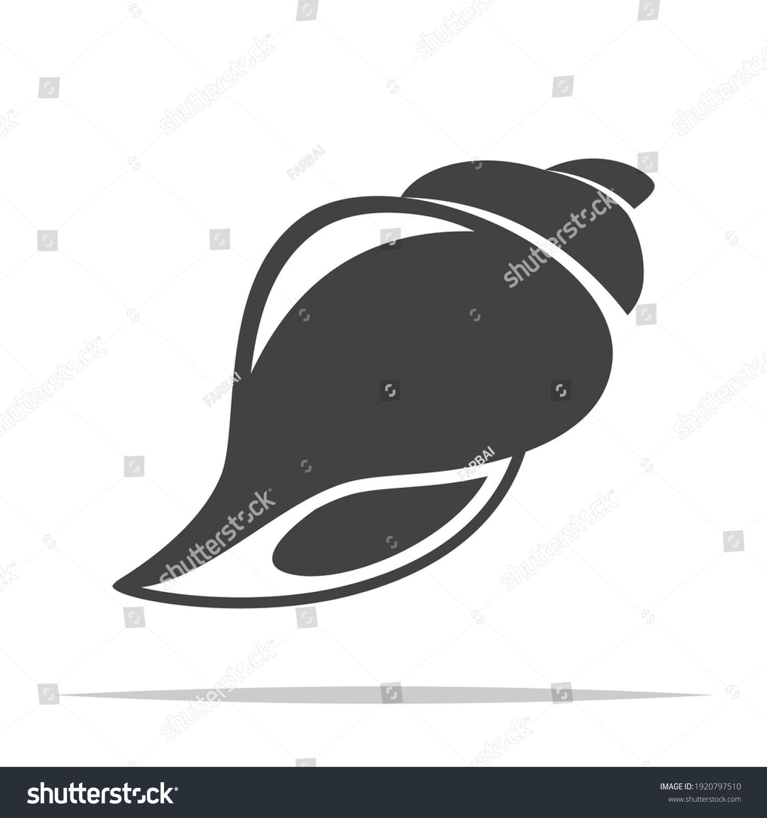 Sea Snail Icon Vector Isolated Stock Vector (Royalty Free) 1920797510 ...
