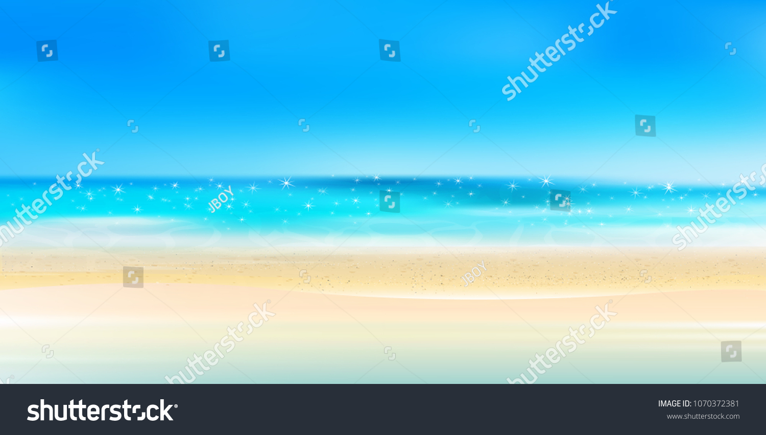 Sea Summer Landscape Background Stock Vector (Royalty Free) 1070372381 ...