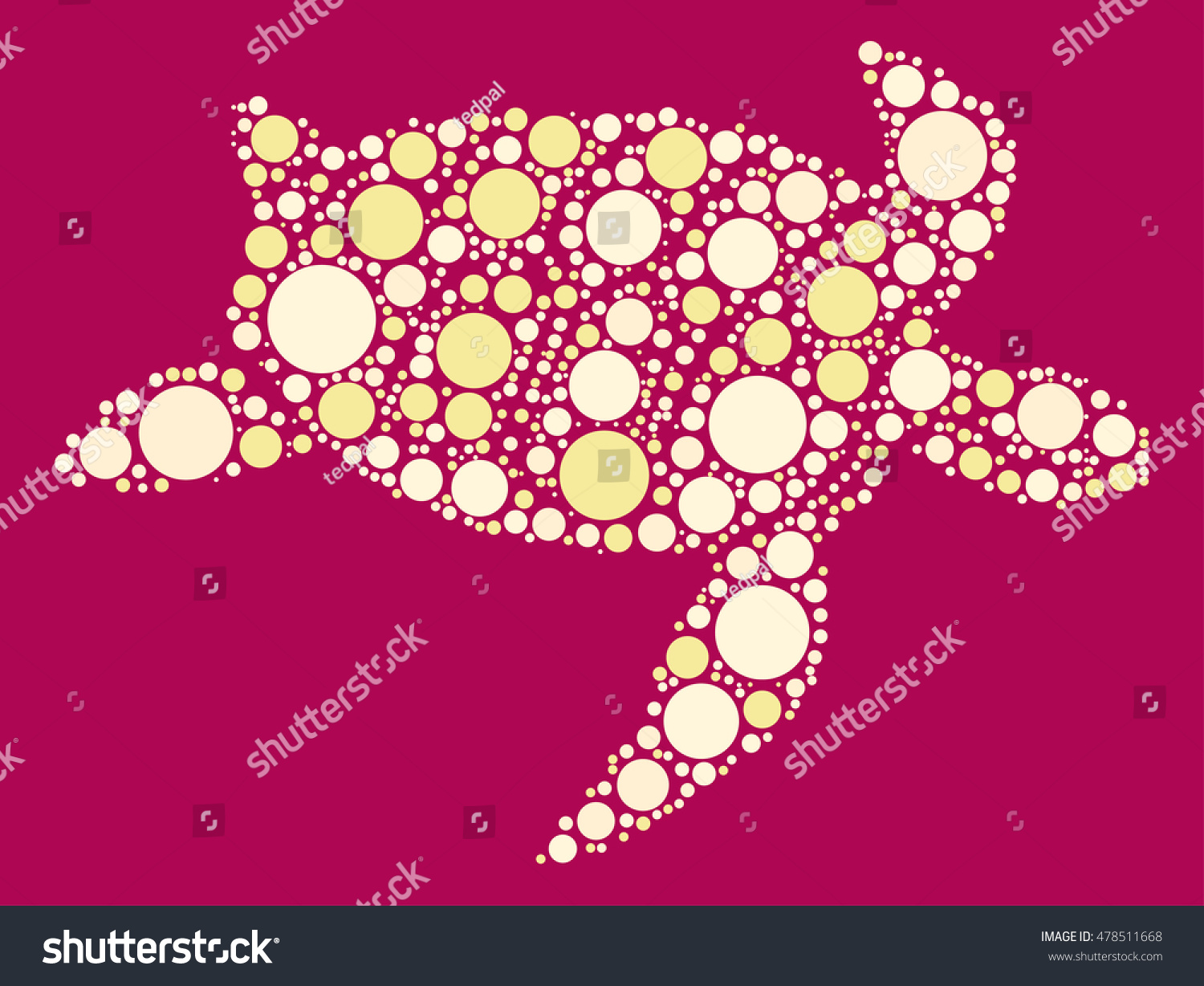 Sea Turtle Shape Vector Design By: เวกเตอร์สต็อก (ปลอดค่าลิขสิทธิ์ ...