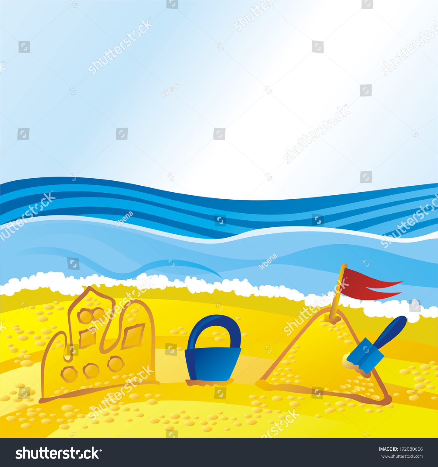 Sea Vector Illustration Stock Vector (Royalty Free) 192080666