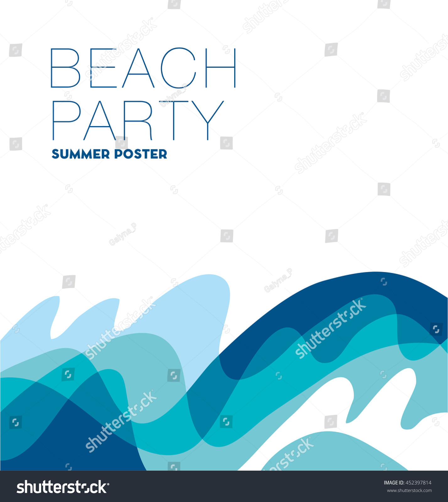 Sea Water Vector Illustration Stock Vector (Royalty Free) 452397814 ...