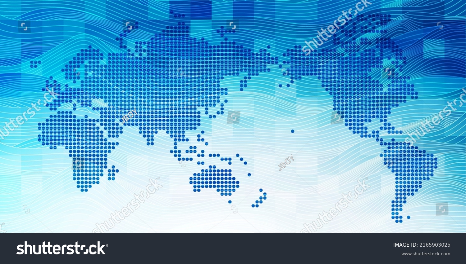 Sea Wave Summer World Map Stock Vector (Royalty Free) 2165903025 ...